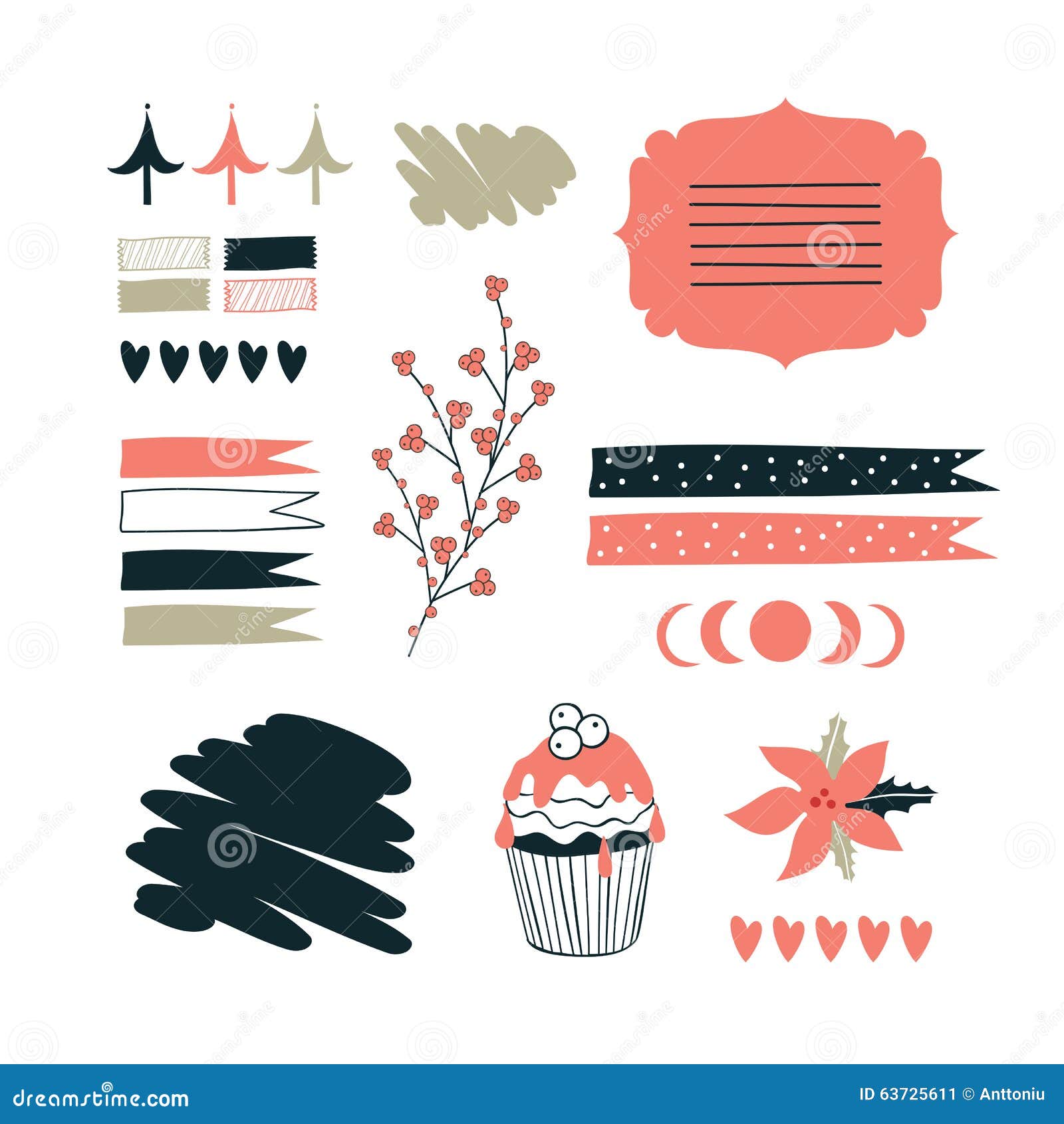 Hand Drawn Elements for Your Design Label Decoration Tag Stock ...