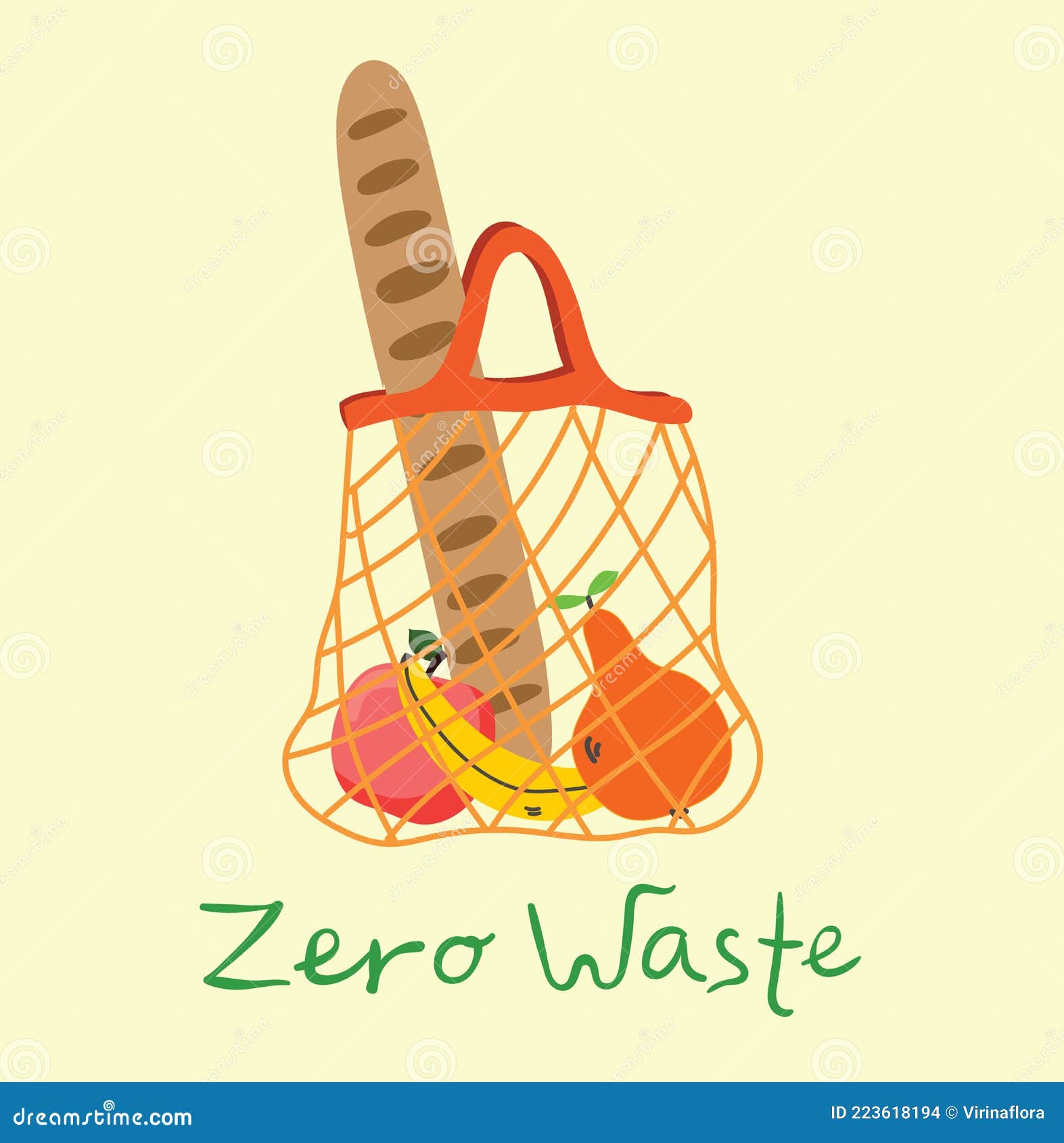 Hand Drawn Elements of Zero Waste Life in Vector. Eco Style. No Plastic ...
