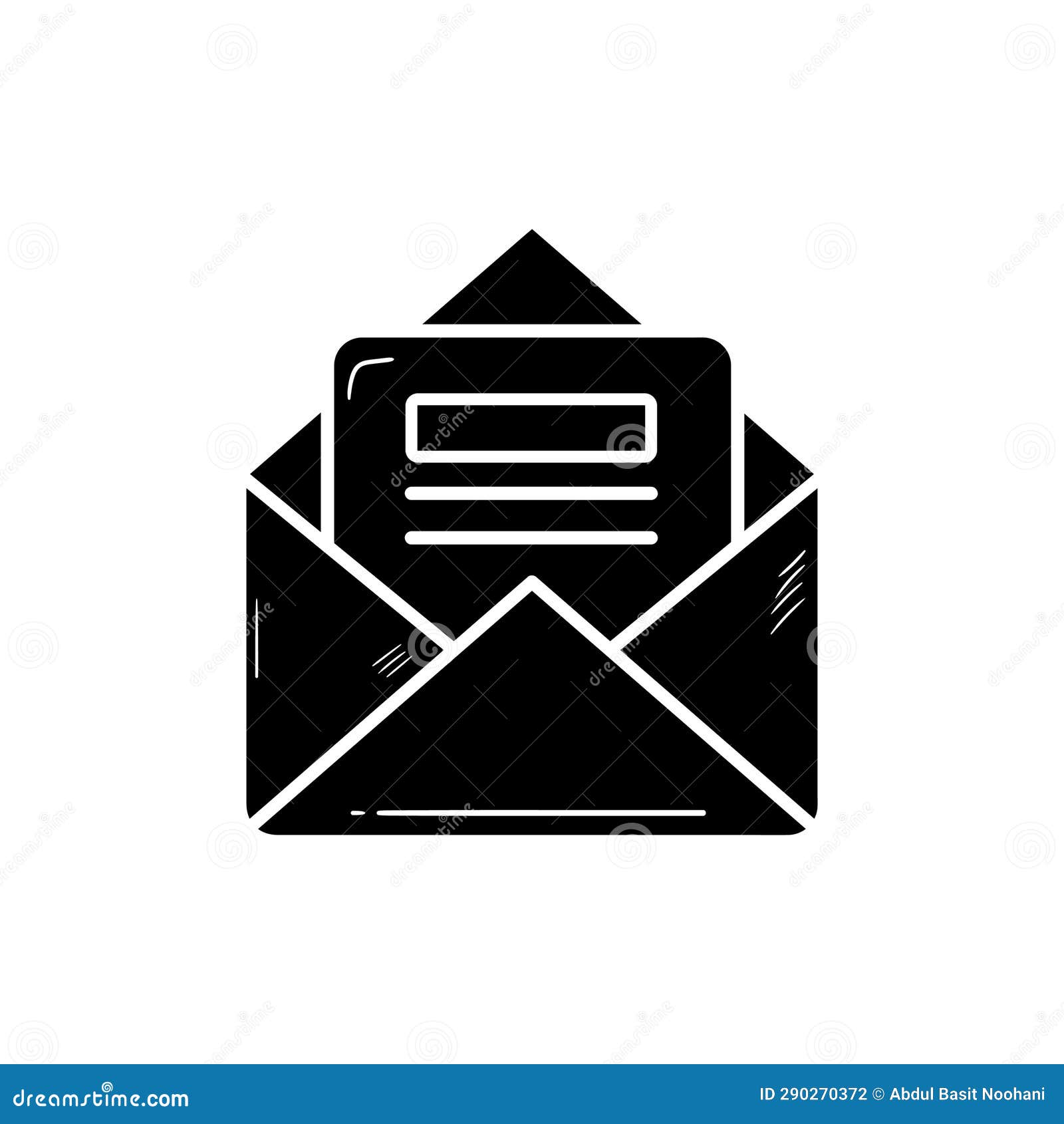 Missive Icon, Black Vector Sign With Editable Strokes, Concept ...