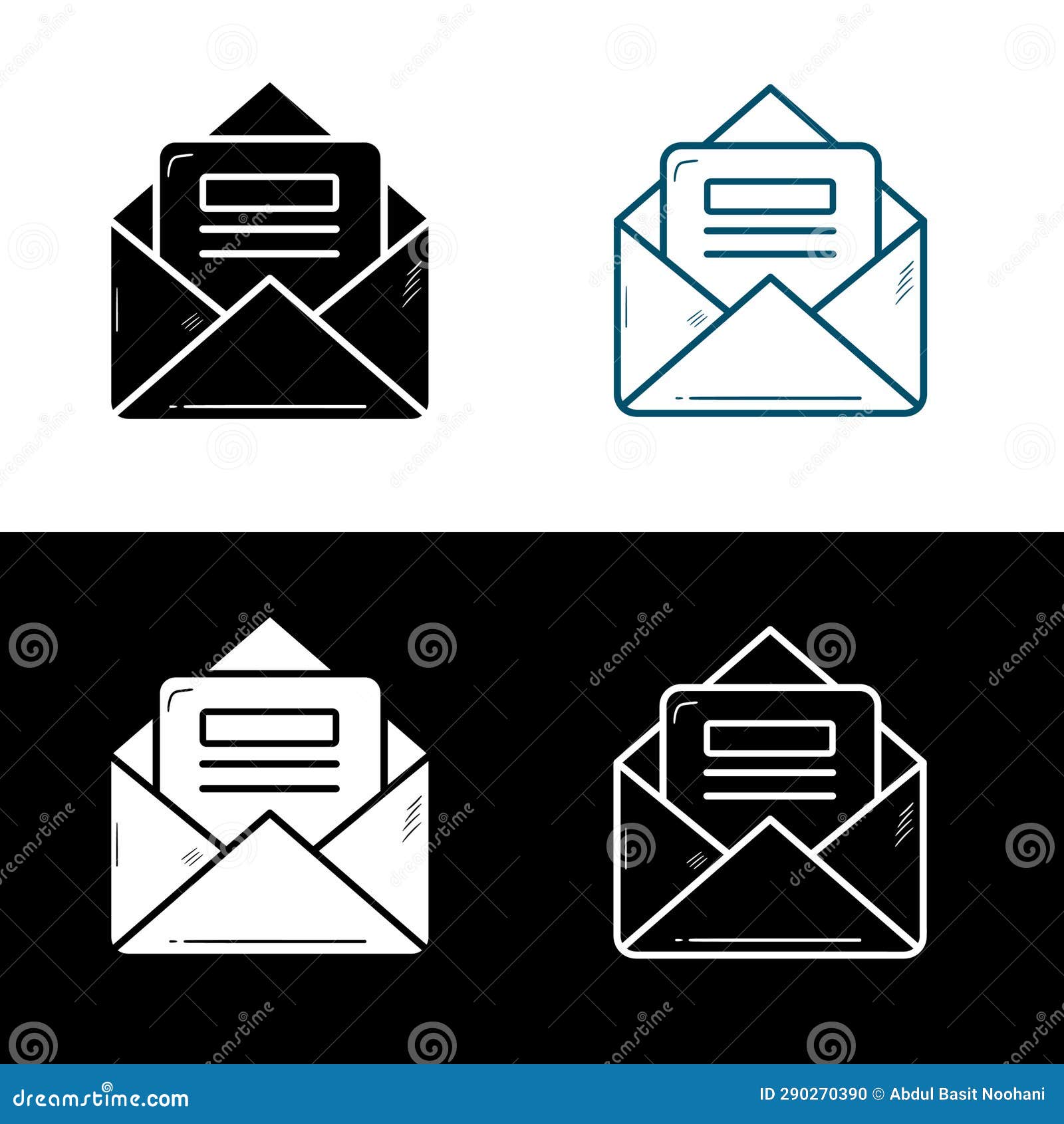 Missive Icon, Black Vector Sign With Editable Strokes, Concept ...