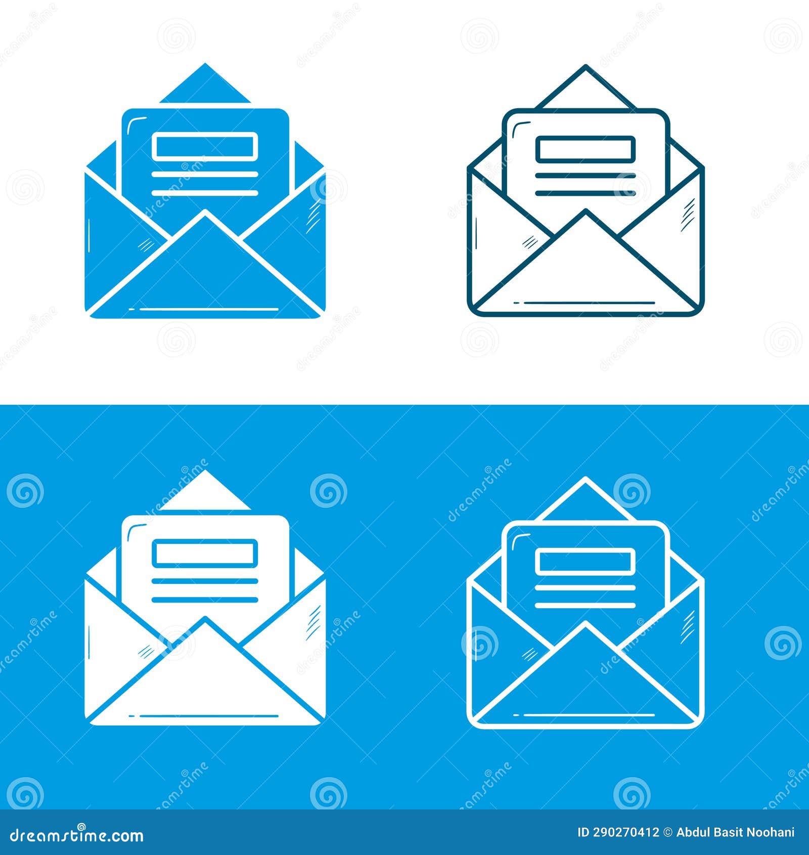 Hand Drawn Email Vector Line Icon. Message, Mail, Missive ...