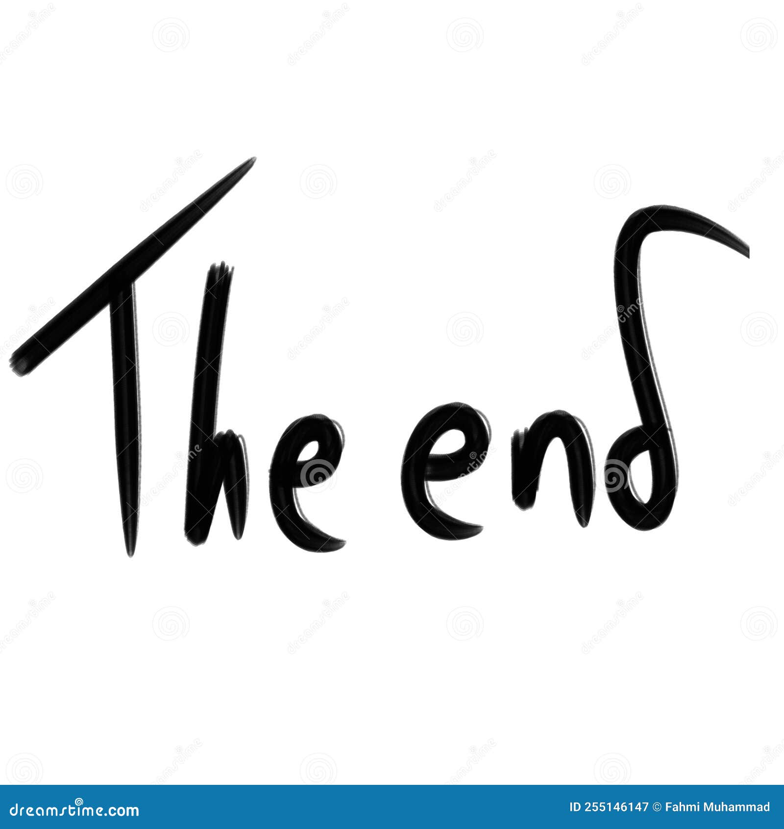 Hand drawn the end sign stock illustration. Illustration of writing ...