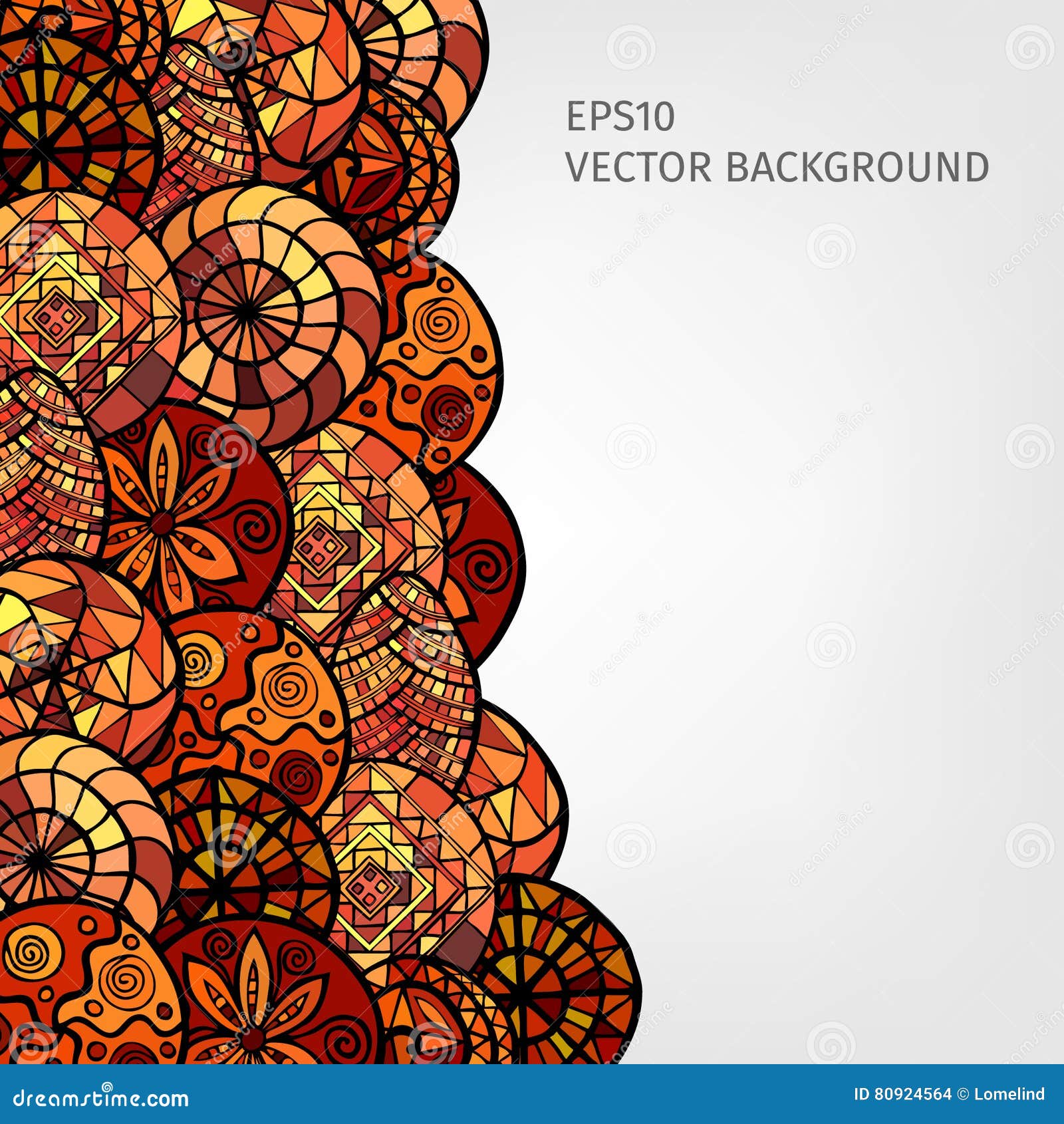 Hand Drawn Ethnic Background Stock Illustration - Illustration of ...
