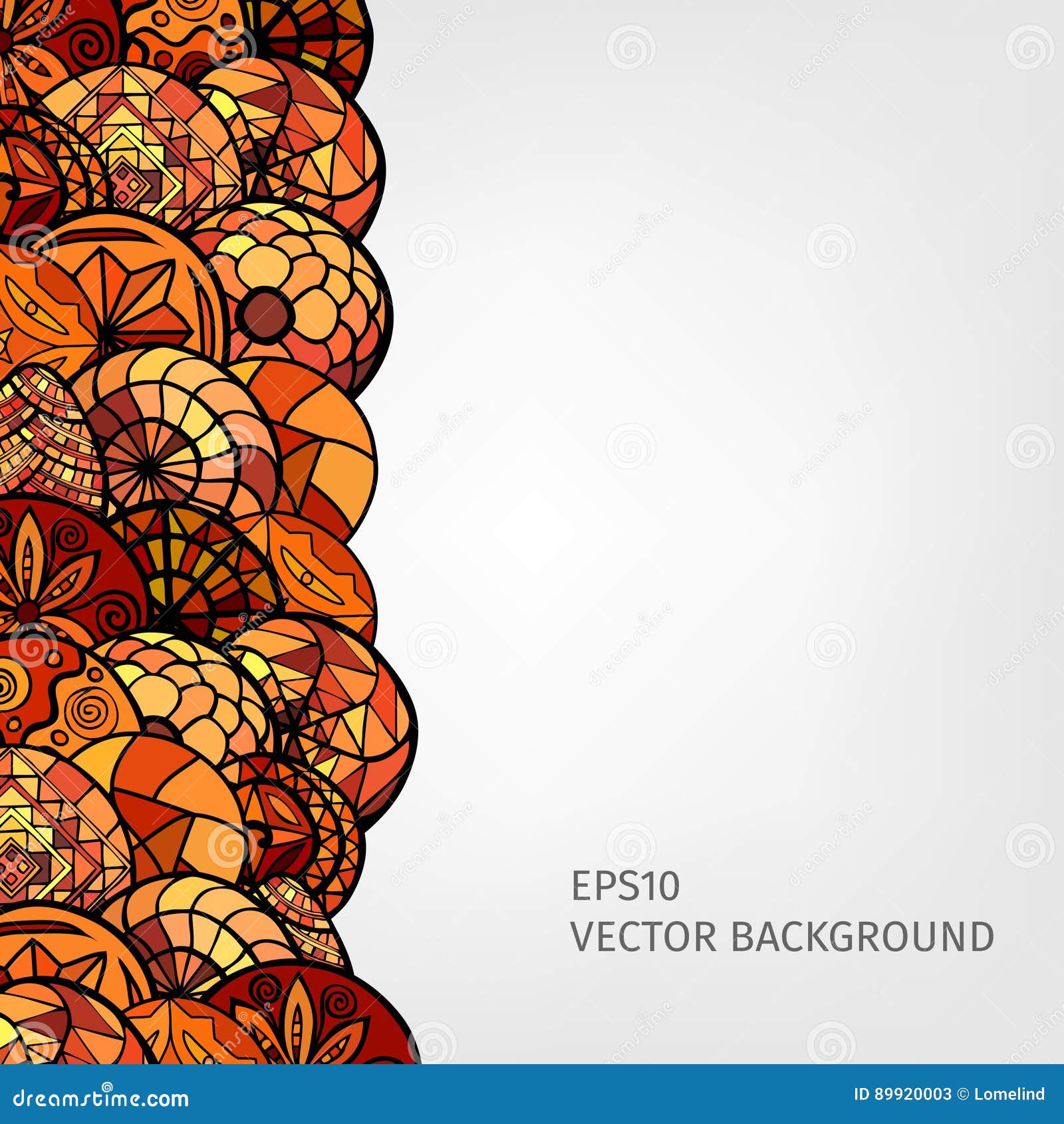 Hand Drawn Ethnic Background Stock Illustration - Illustration of ...