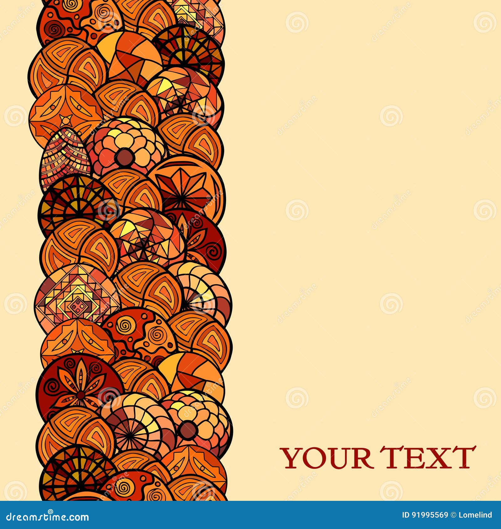 Hand Drawn Ethnic Background Stock Illustration - Illustration of ...