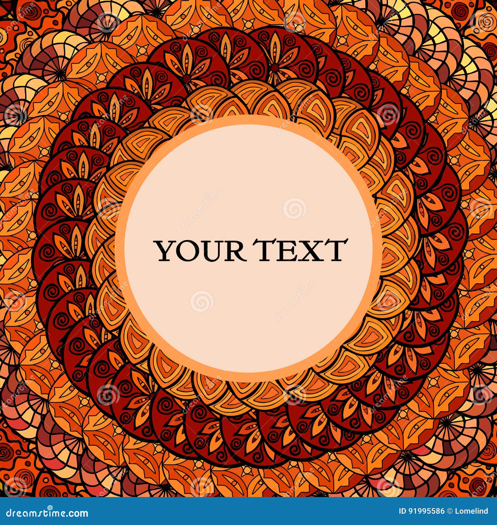 Hand Drawn Ethnic Background Stock Illustration - Illustration of ...