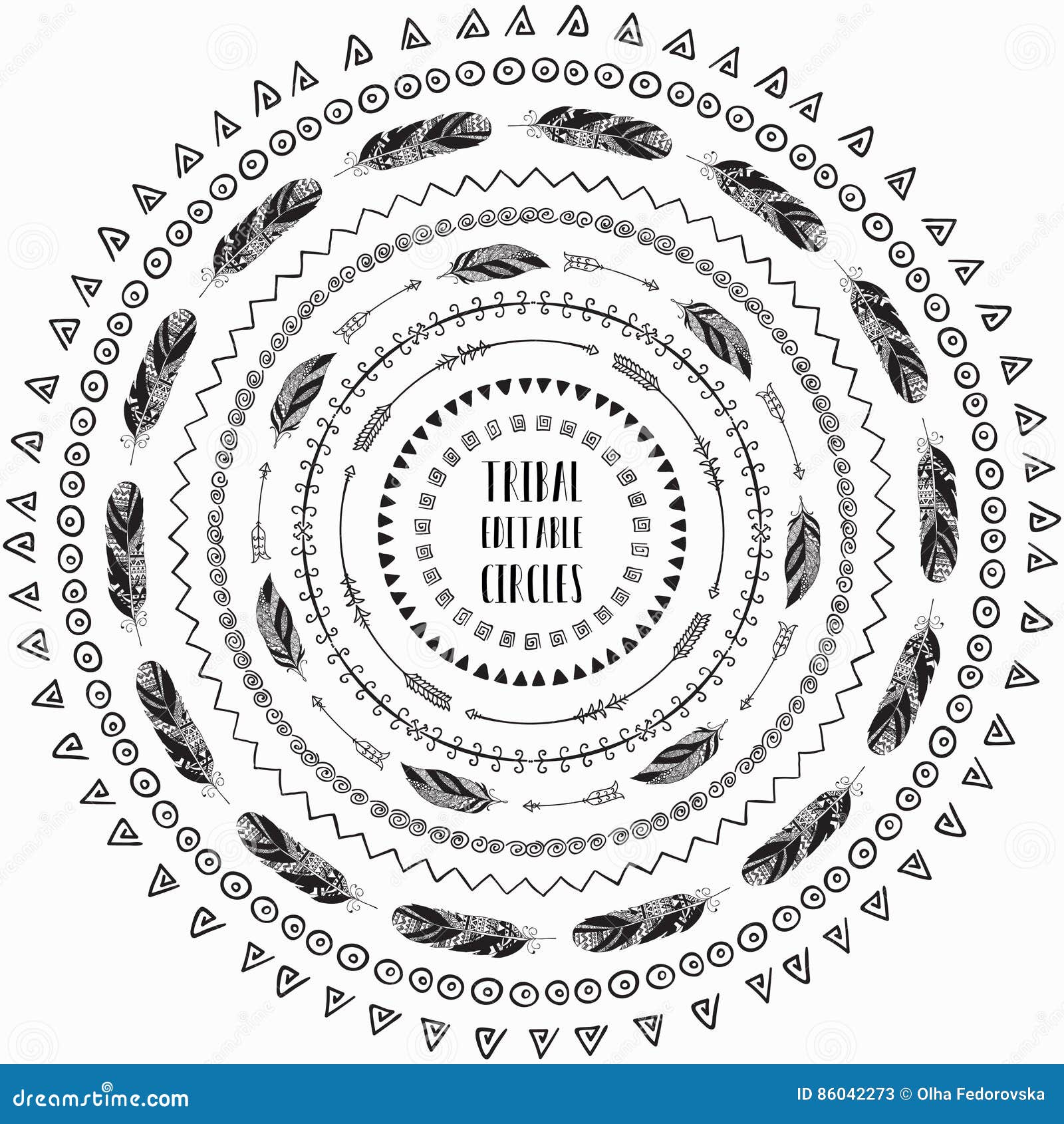 Pattern Brushes Inspired By Scandinavian, Finnish Folk Art. Nordic Blue ...