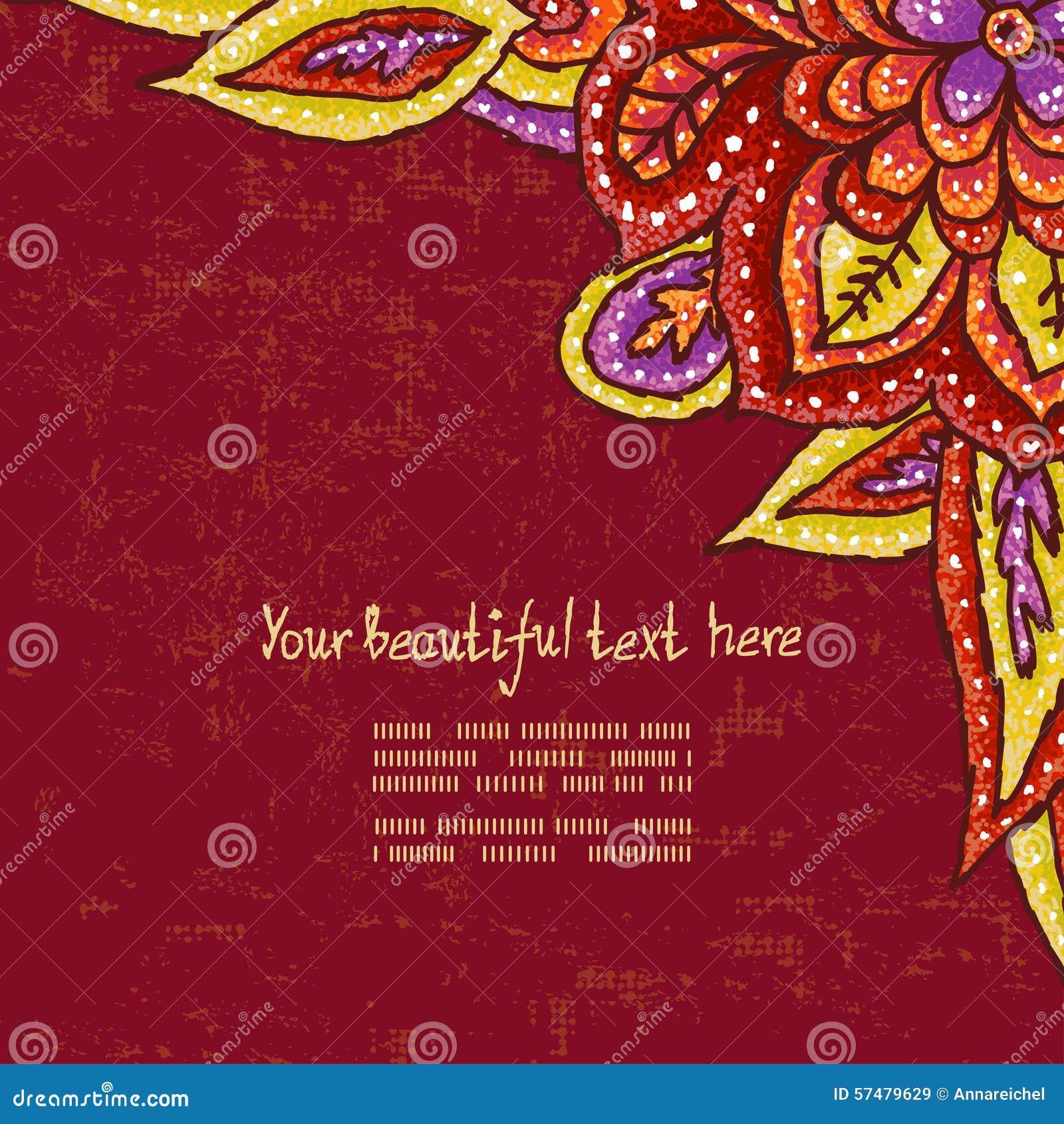 Hand drawn ethnic frame stock vector. Illustration of design - 57479629