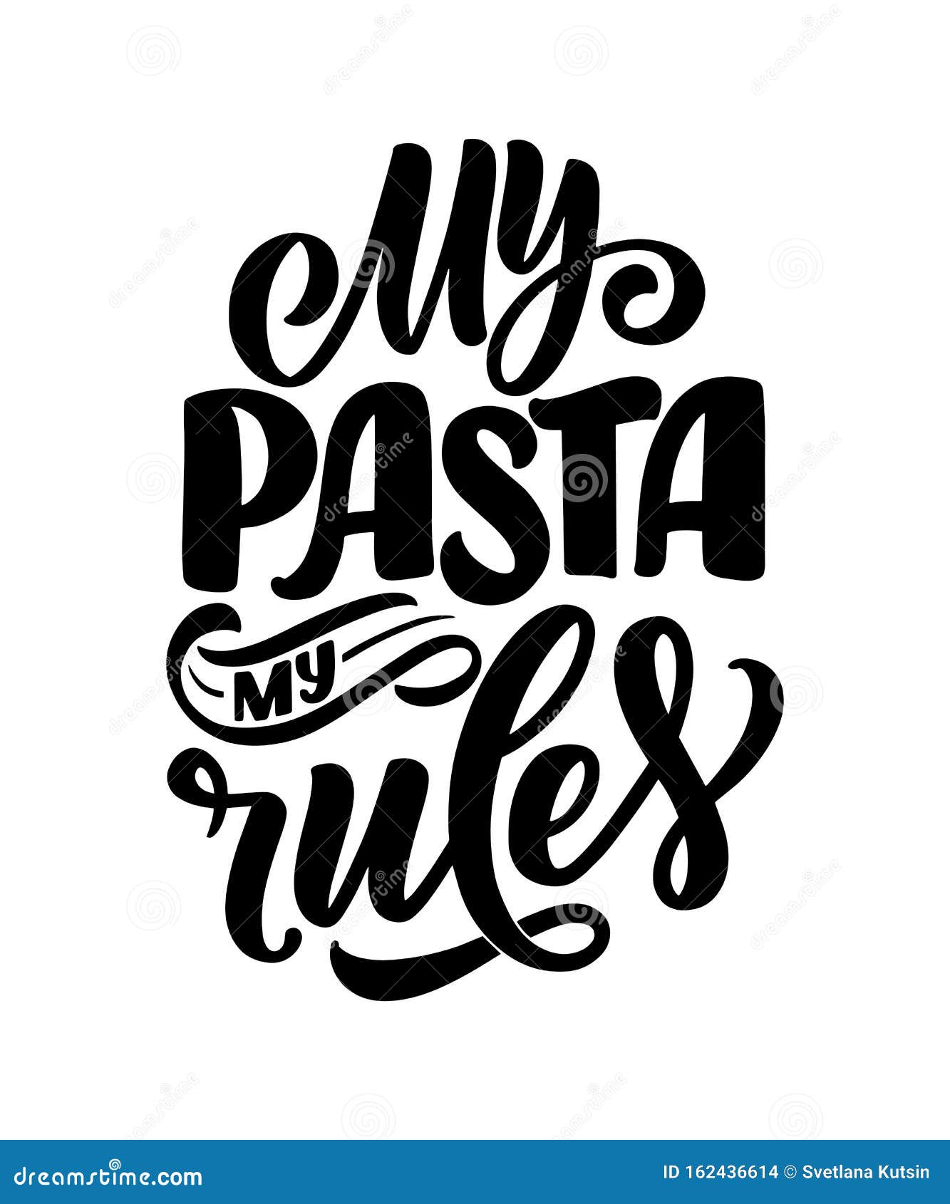 Eat Pasta Run Pasta. Motivation Quote. Cute Hand Drawn White Lettering ...