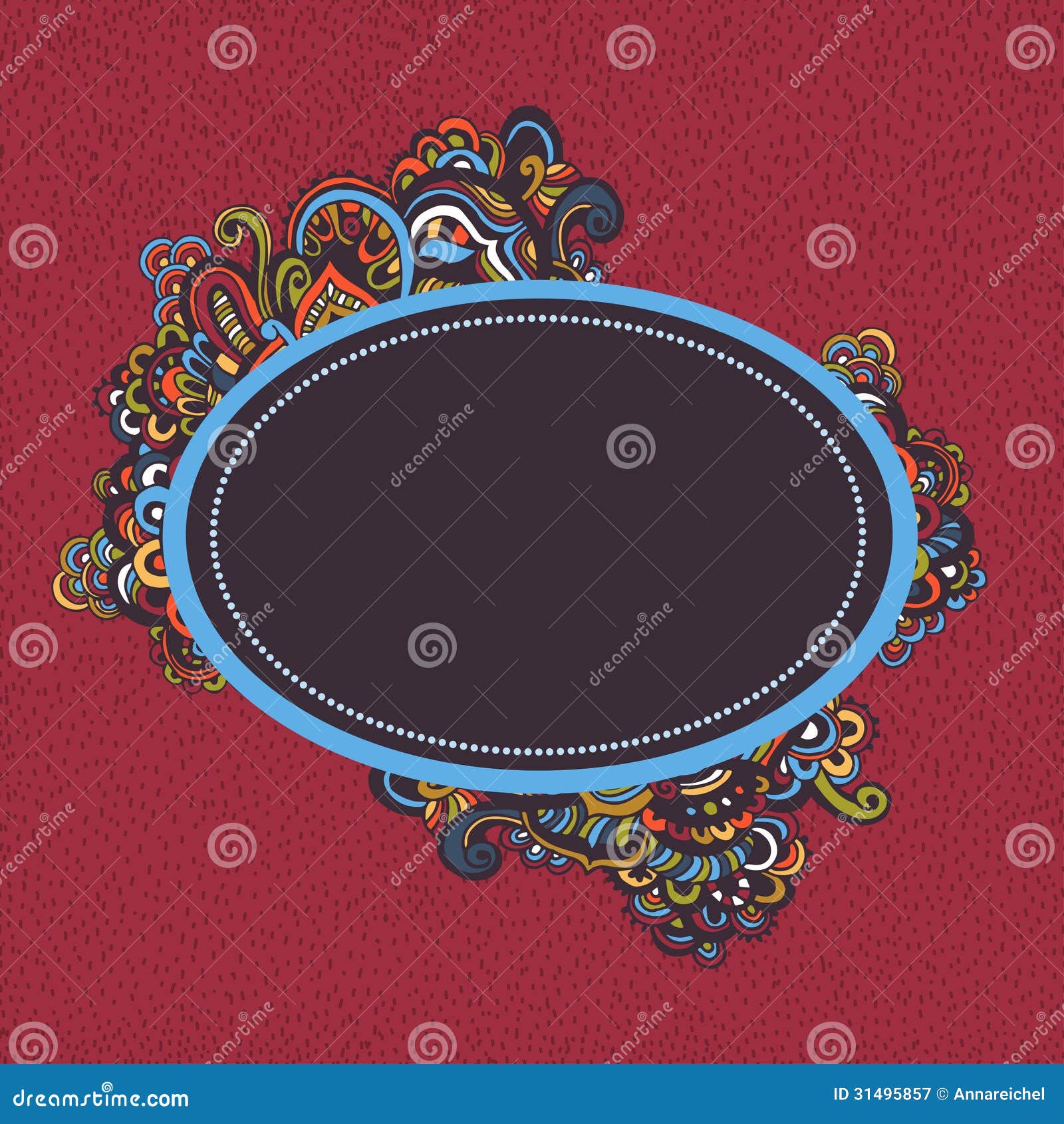 Hand drawn exotic frame stock illustration. Illustration of floral ...