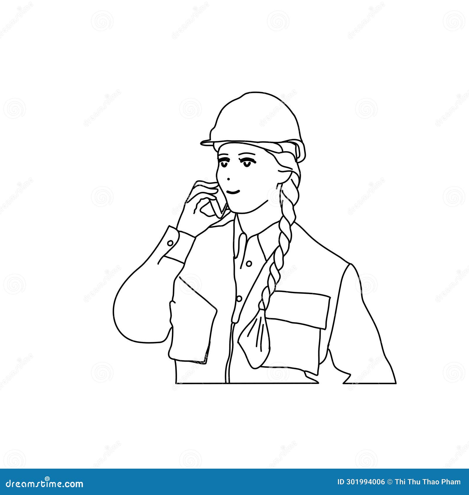 Factory Worker on Uniform. Vector Illustration Stock Vector ...