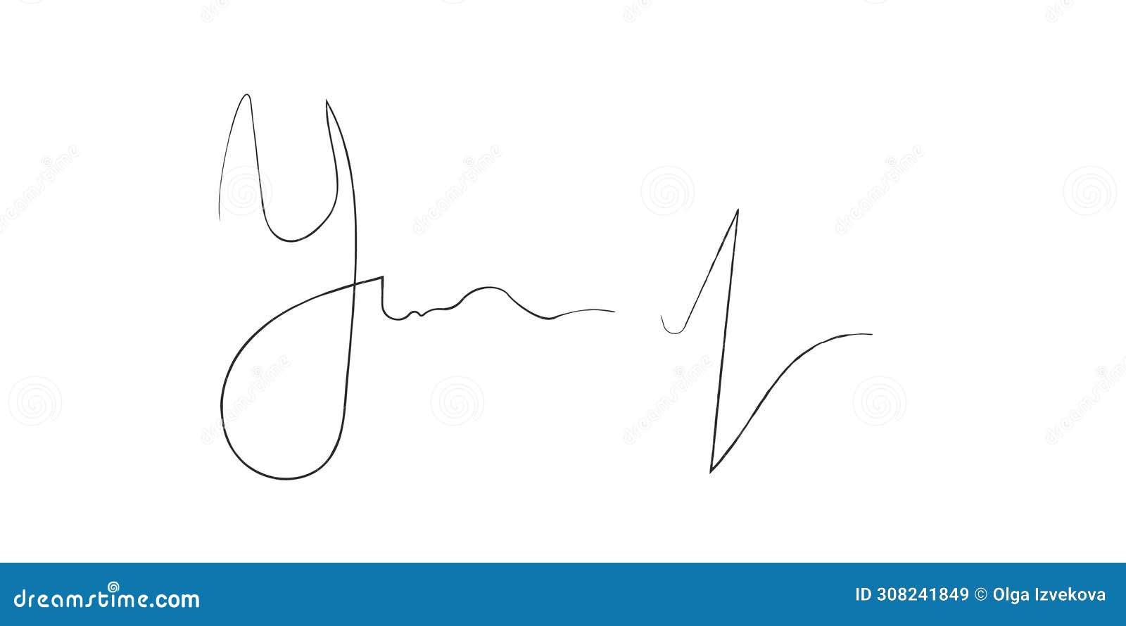 Fake Autograph Samples. Hand-drawn Signatures, Examples Of Documents ...