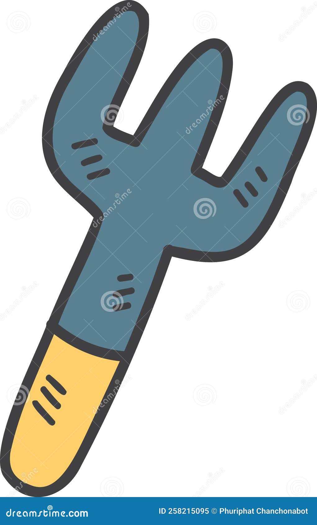 Hand Drawn Farming Fork Illustration Stock Vector - Illustration of ...