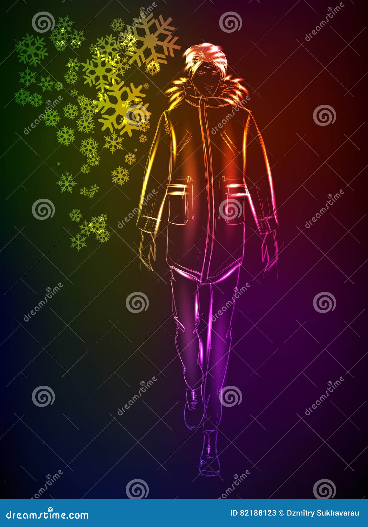 A light man stock vector. Illustration of boutique, clothing - 82188123