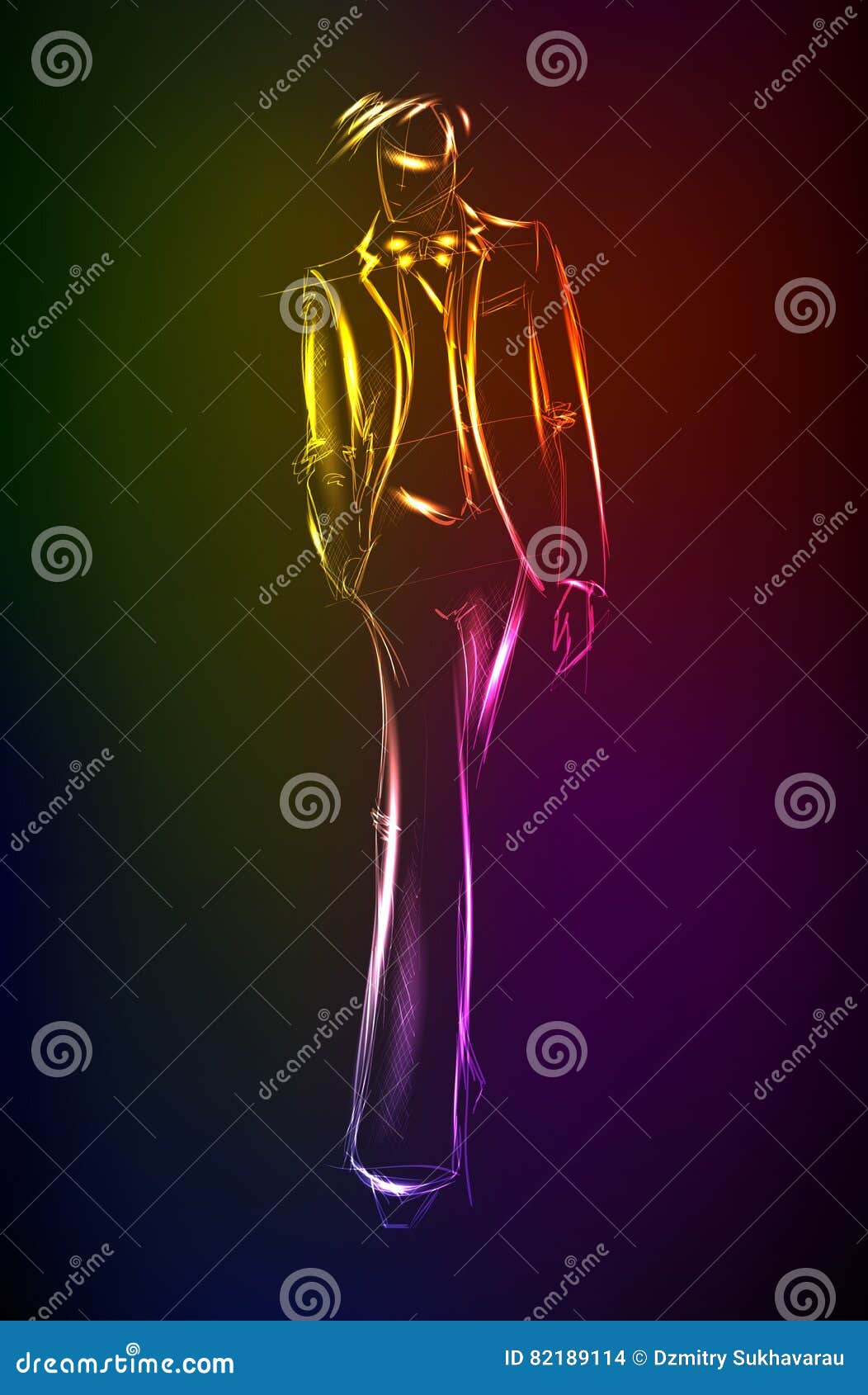 A light man stock illustration. Illustration of model - 82189114