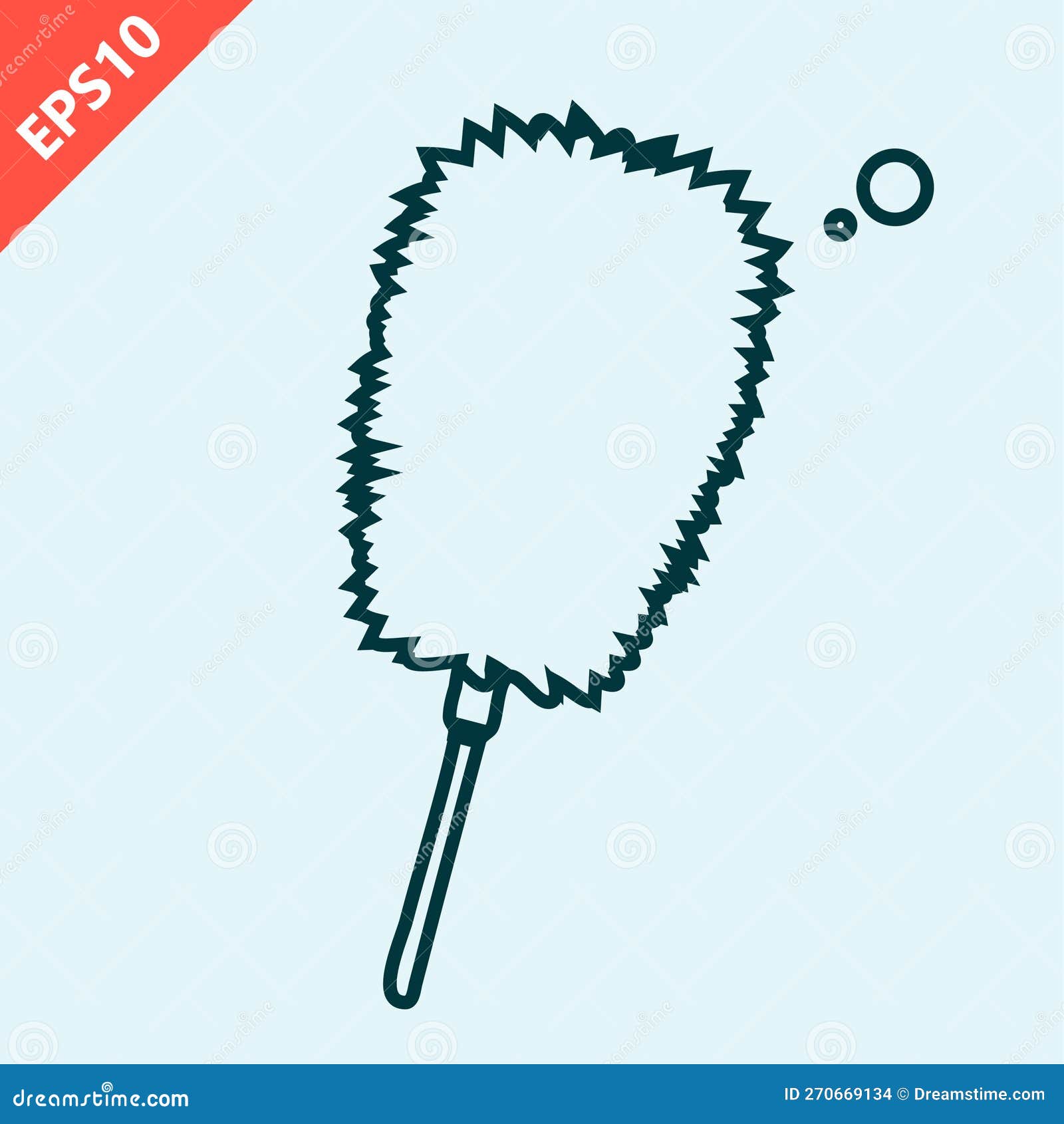 Hand Drawn Feather Duster Design Vector Flat Isolated Illustration Stock Vector - Illustration ...