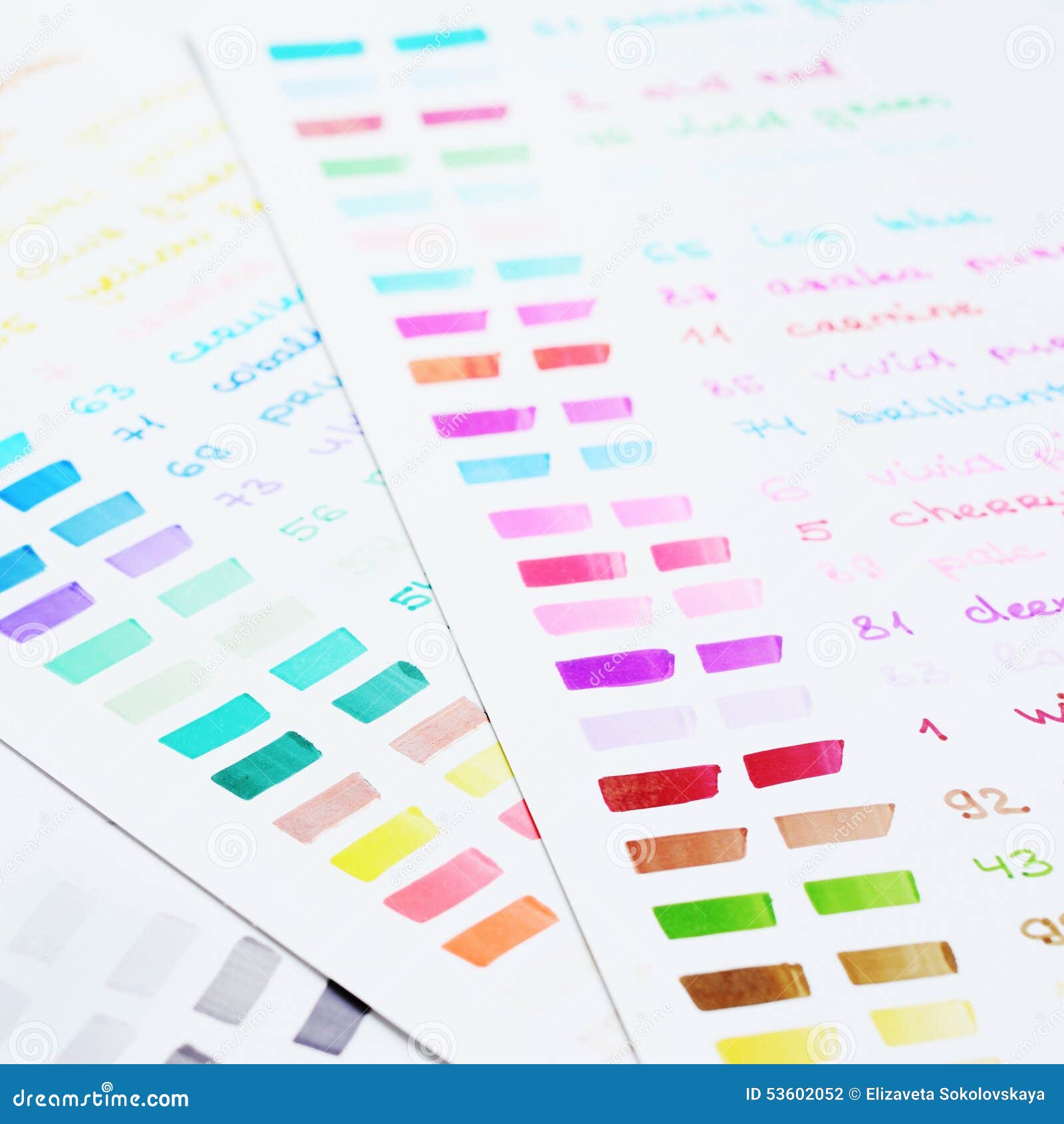 Hand Drawn Felt Markers Palette with Different Colors Stock Photo ...