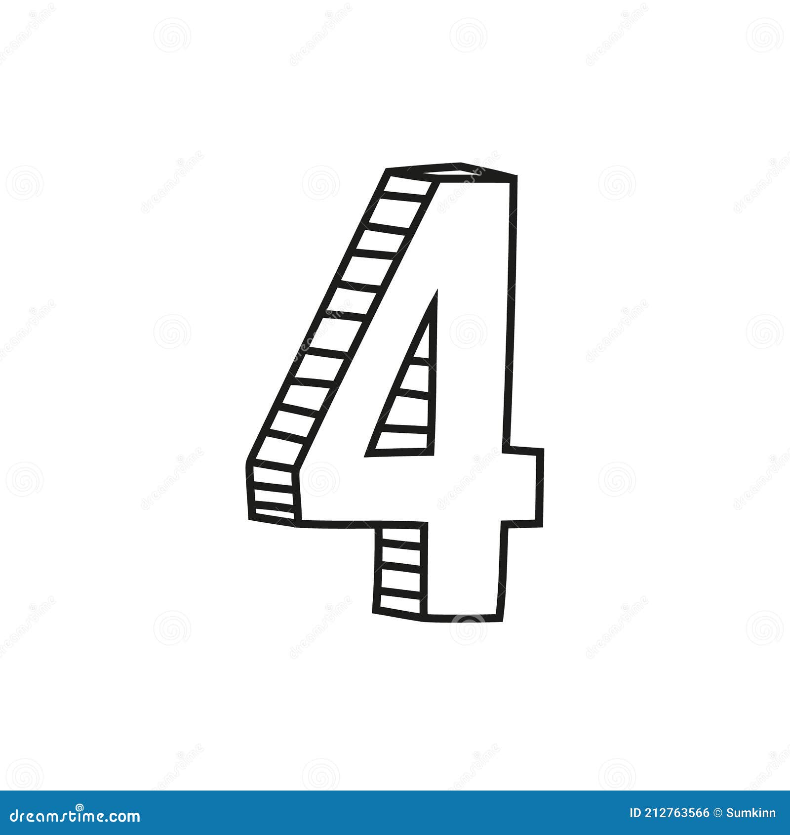 Hand drawn figure stock vector. Illustration of sign - 212763566