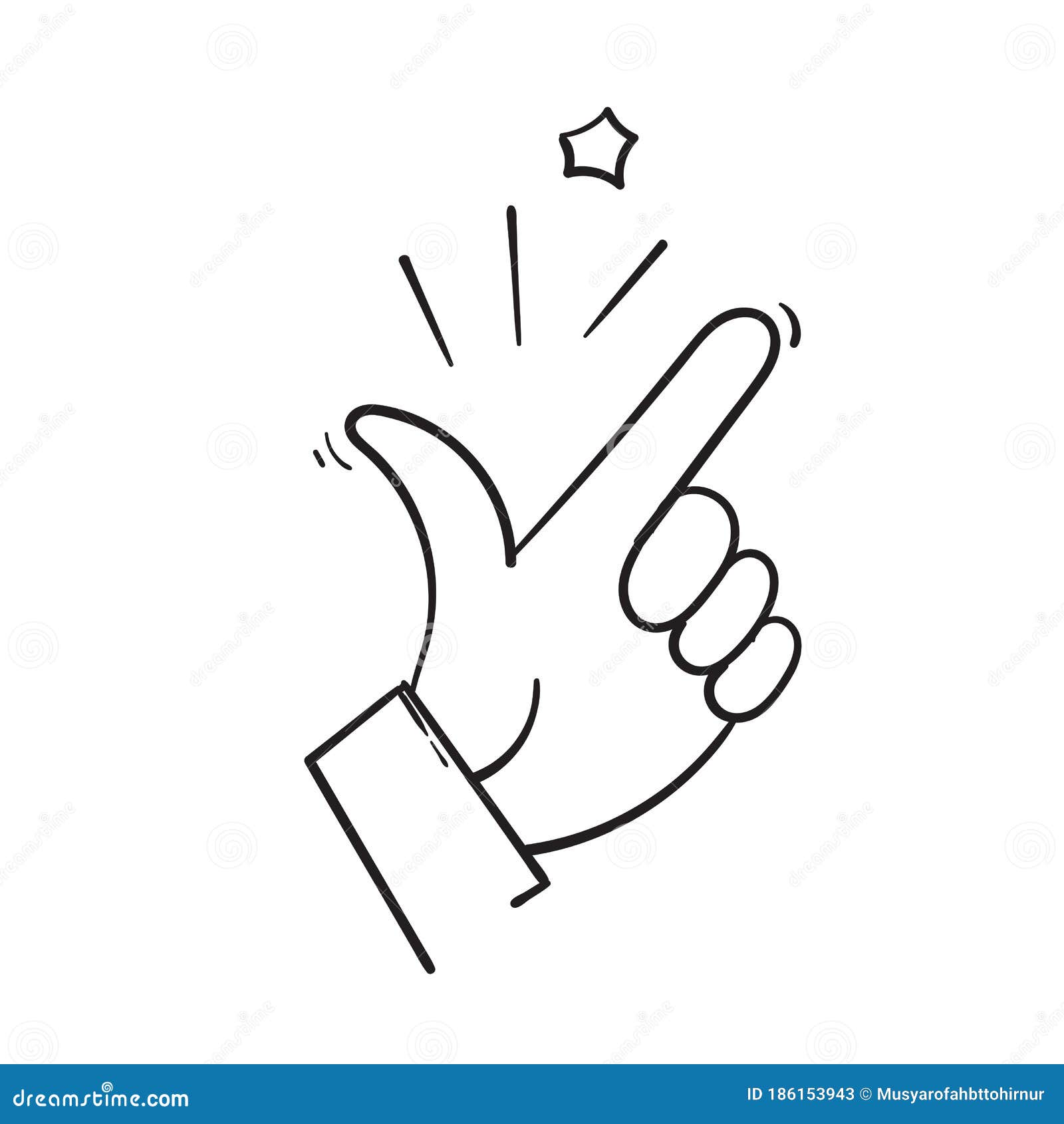 Hand Drawn Finger Snapping Hand Gesture Minimal Doodle Line Outline ... Hand Drawn Finger Snapping Hand Gesture Minimal Doodle Line Outline ...