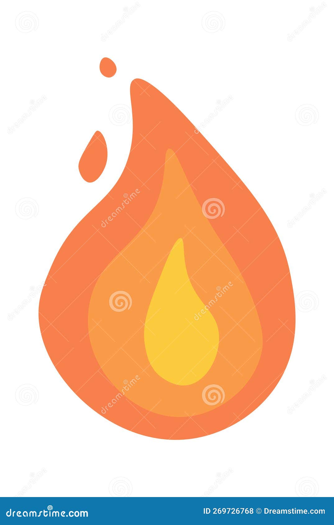 Hand Drawn Fire Cartoon Expression Sign Doodle Flat Icon Stock Vector ...