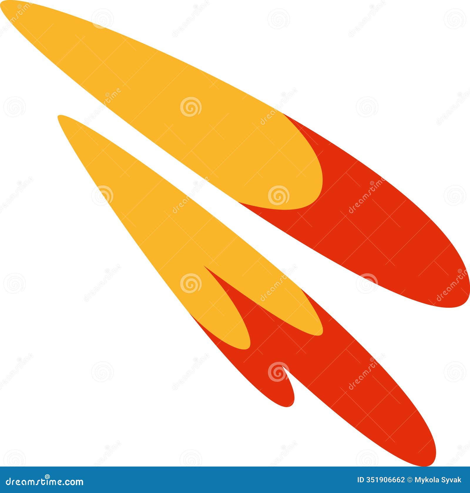 Hand Drawn Fire Trail stock illustration. Illustration of sketch ...