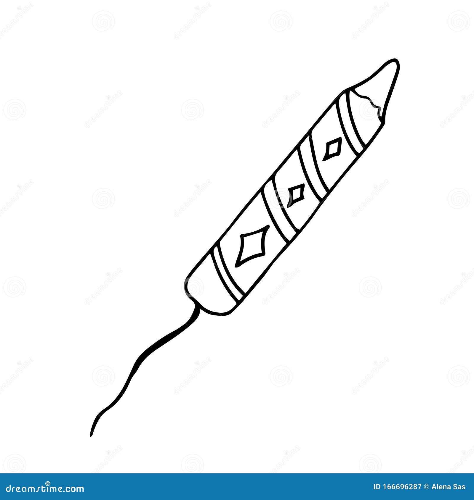 Hand Drawn Firecracker. Doodle Vector Illustrations. Stock Vector ...