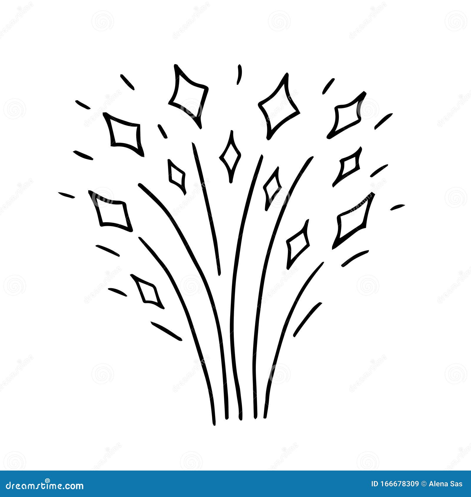 Hand Drawn Firecracker. Doodle Vector Illustrations. Stock Vector ...