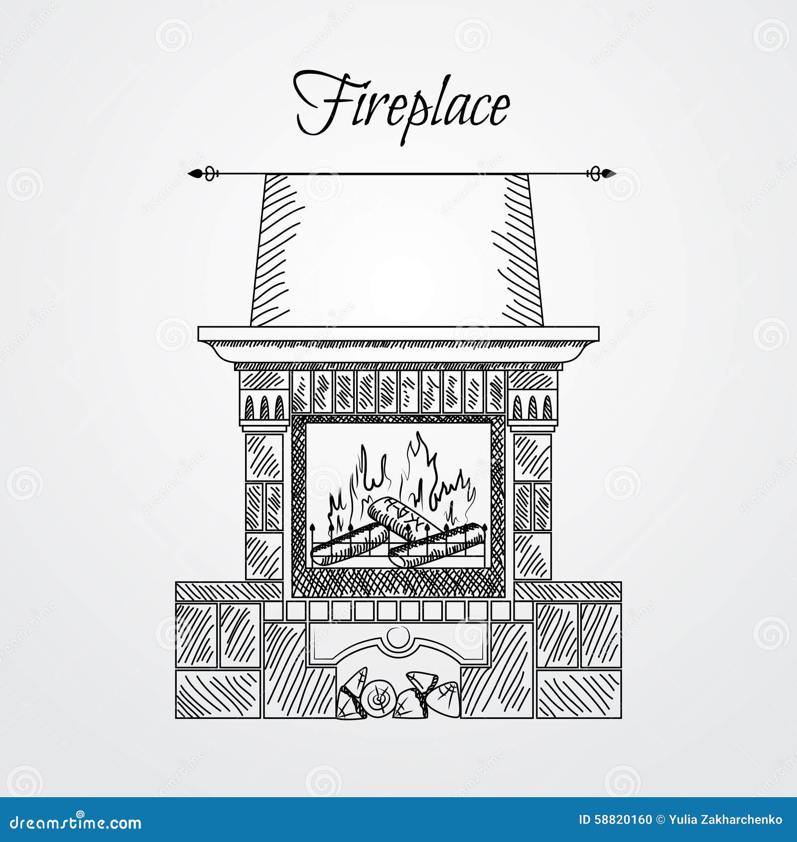 Fireplace Drawing