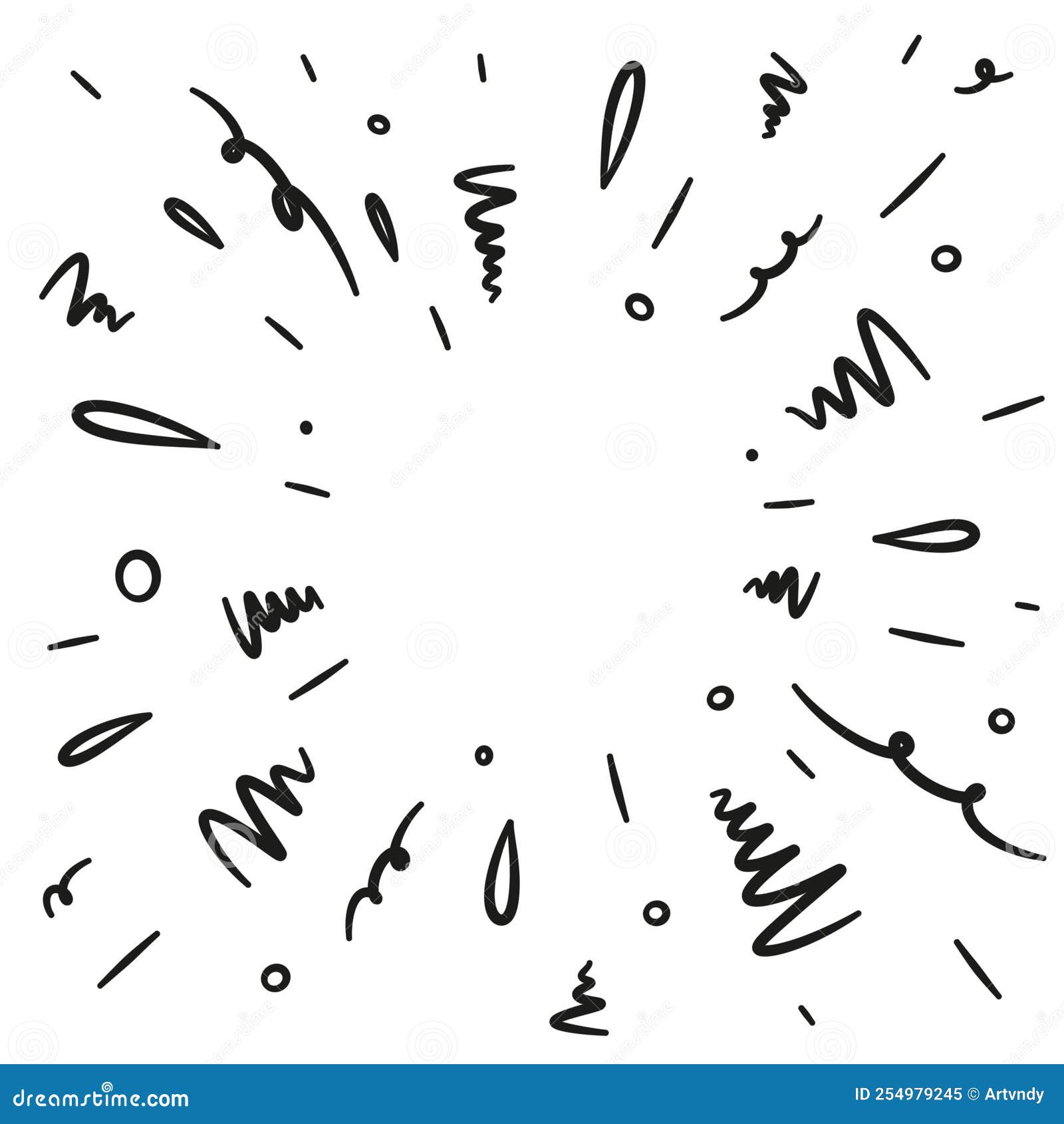 Hand Drawn Fireworks Explosion Illustration Stock Vector - Illustration ...