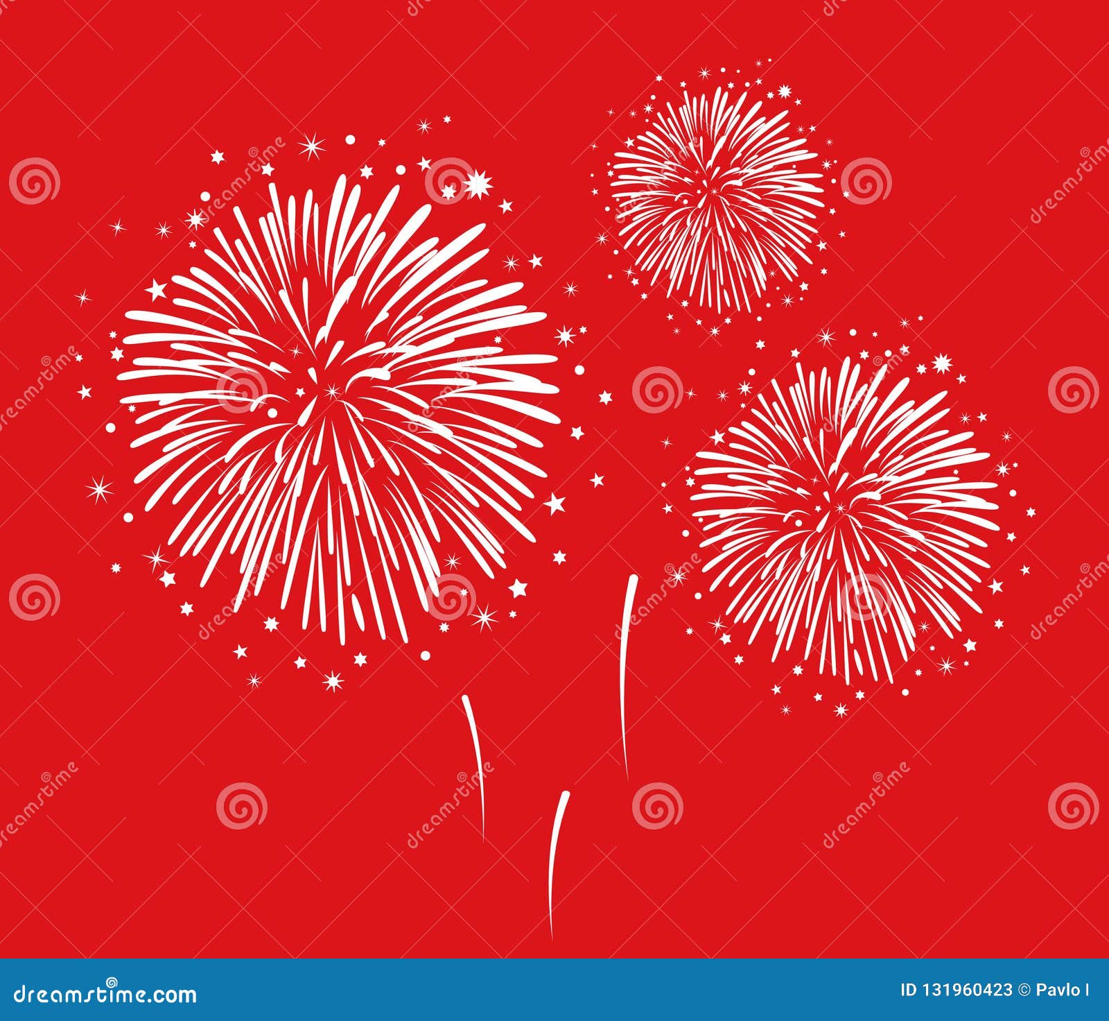 Hand Drawn Fireworks - Vector Stock Vector - Illustration of drawn ...