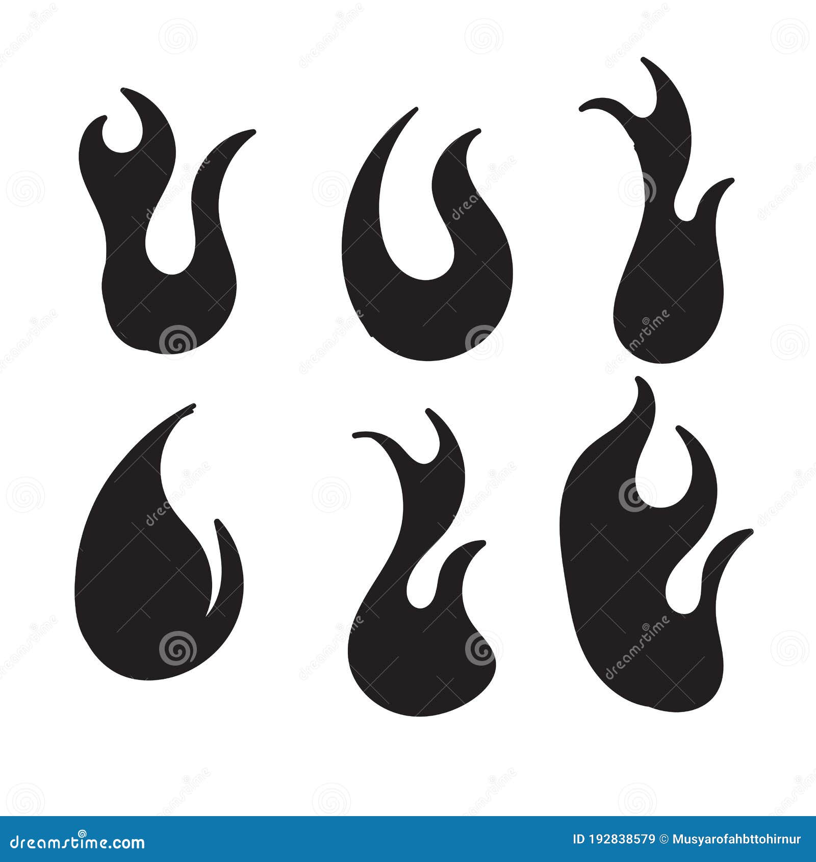 Hand Drawn Flame Icon Illustration Doodle Vector Stock Vector ...