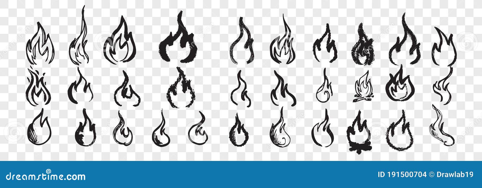 Transparent Flames Drawing Stock Illustrations – 41 Transparent Flames ...