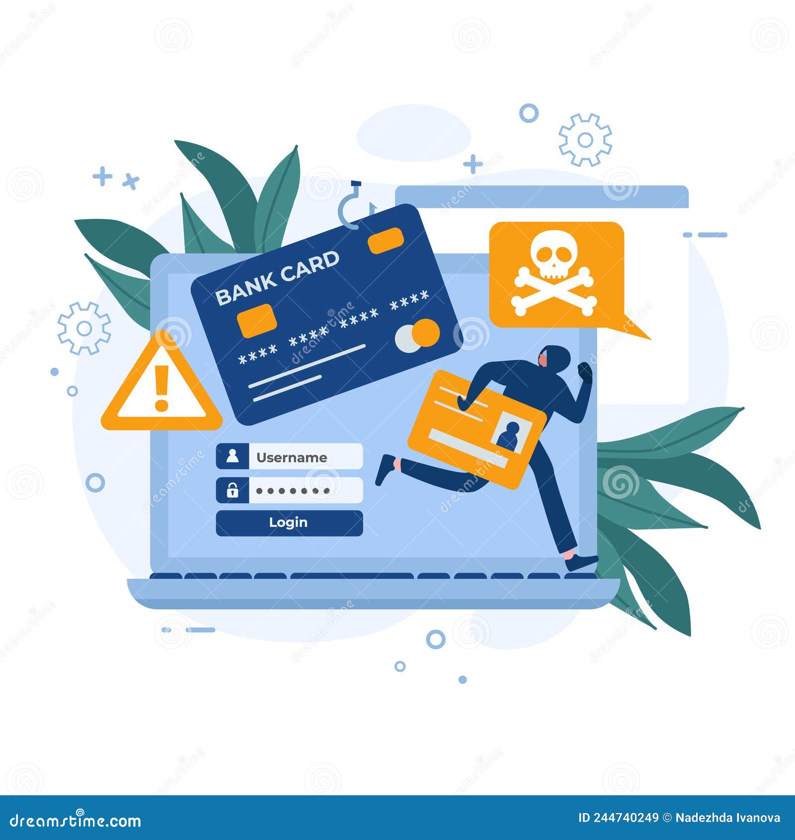 Hand Drawn Flat Design Ransomware Illustration Vector Illustration ...