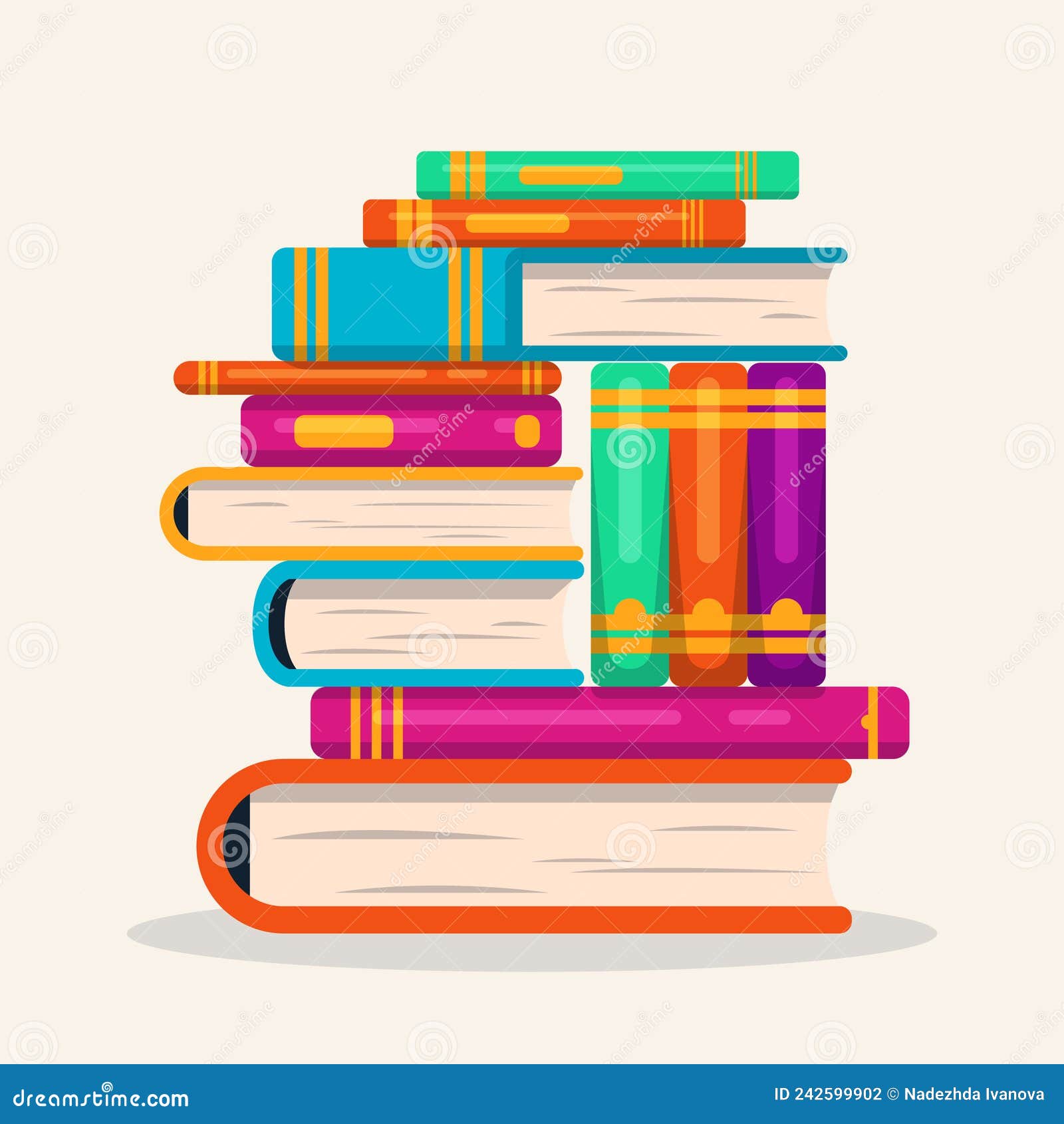 Flat Stack Stationery Paper International A4 Size Vector Image ...