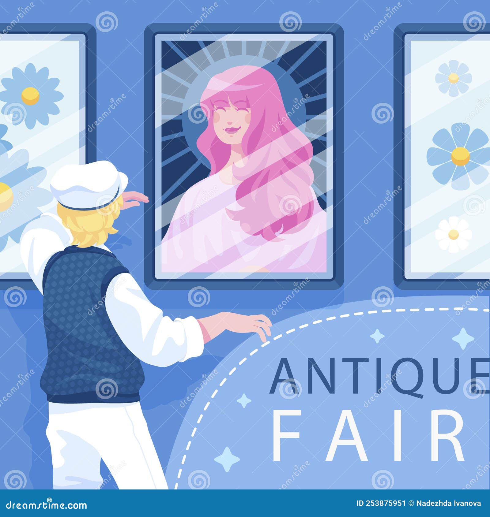 Hand Drawn Flea Market Design Template Vector Illustration. Stock ...