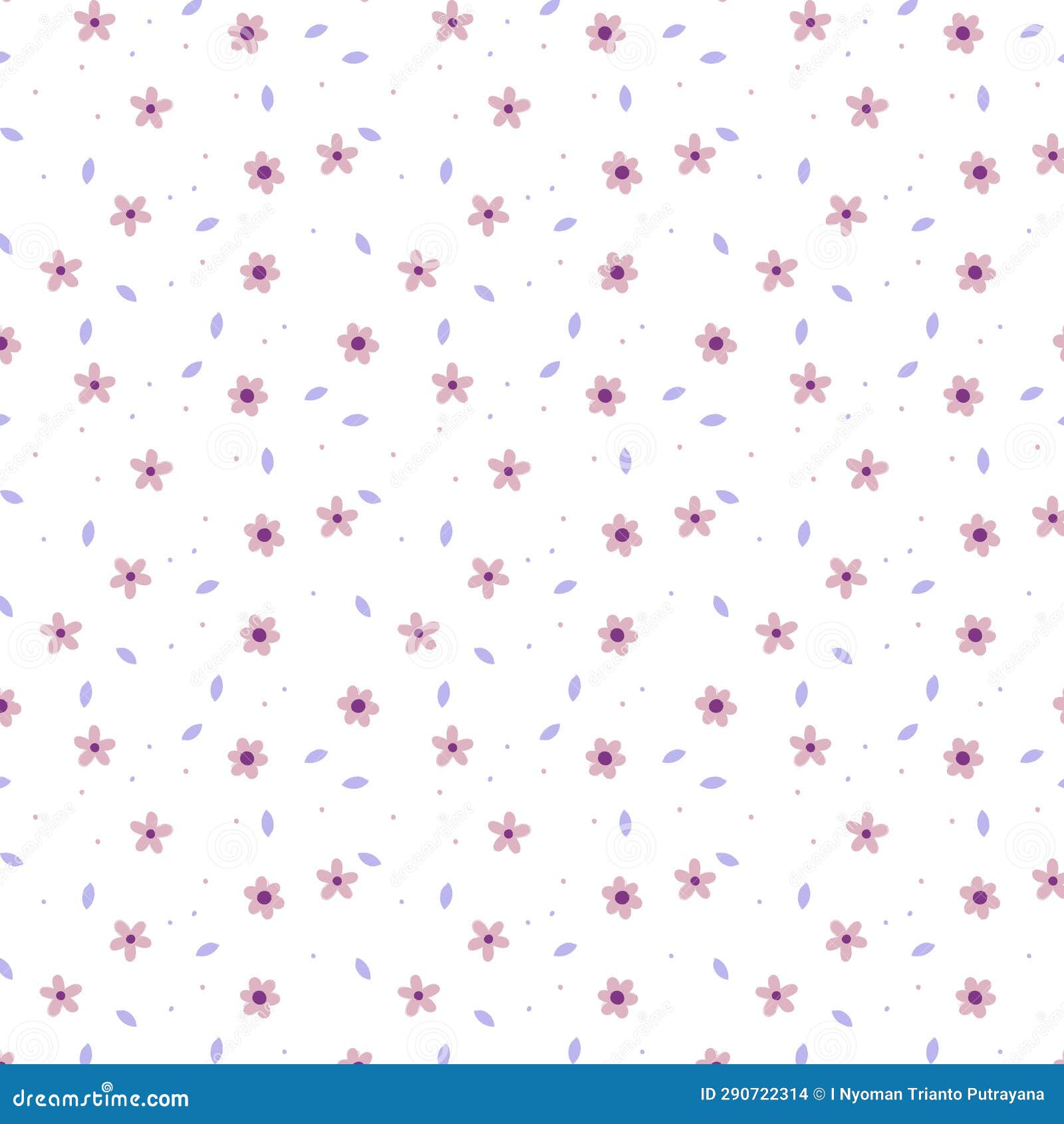 Hand Drawn Floral Flower Pattern. Stock Illustration - Illustration of ...