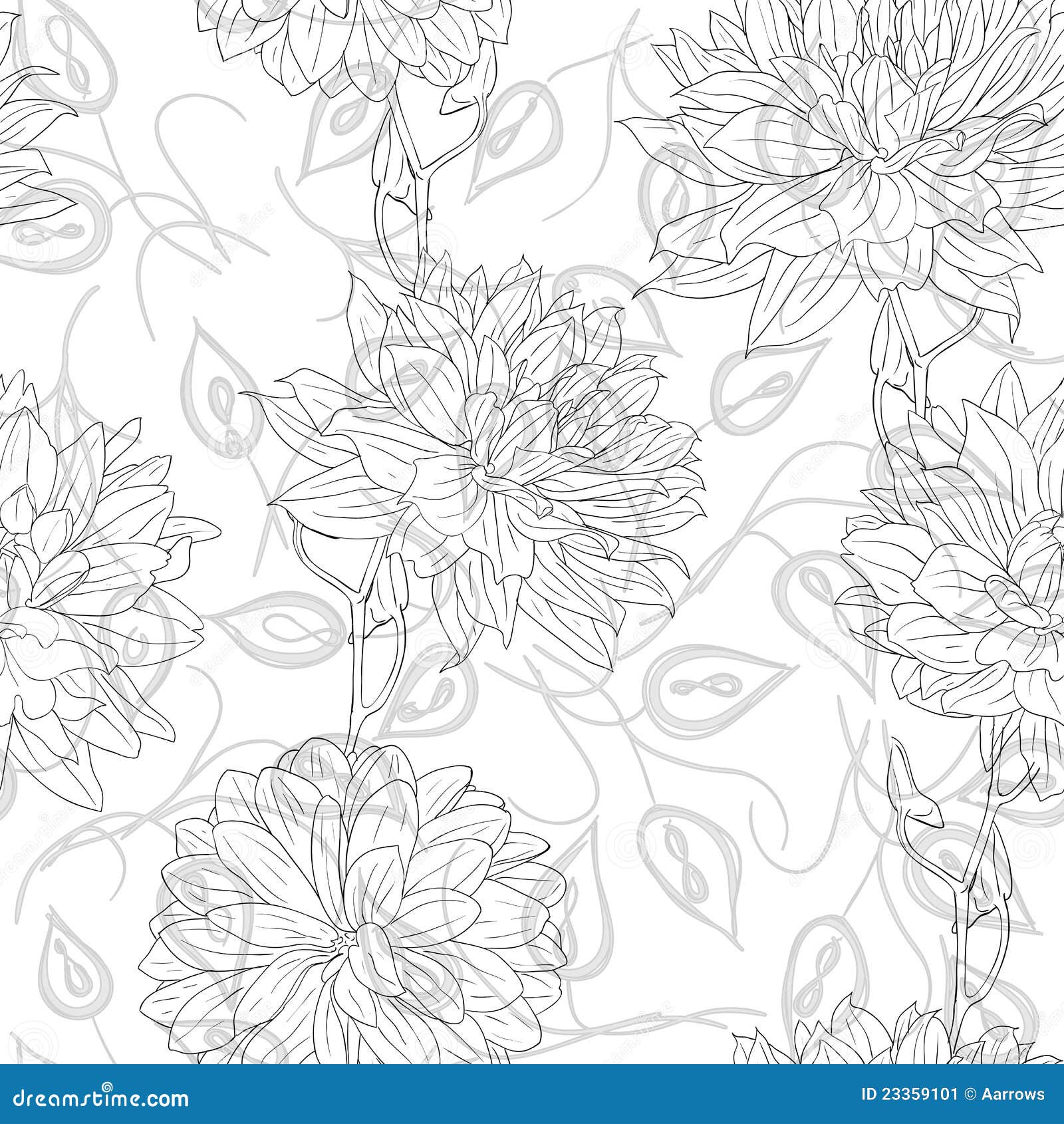 Hand Drawn Floral Wallpaper Stock Vector - Illustration of blossom ...