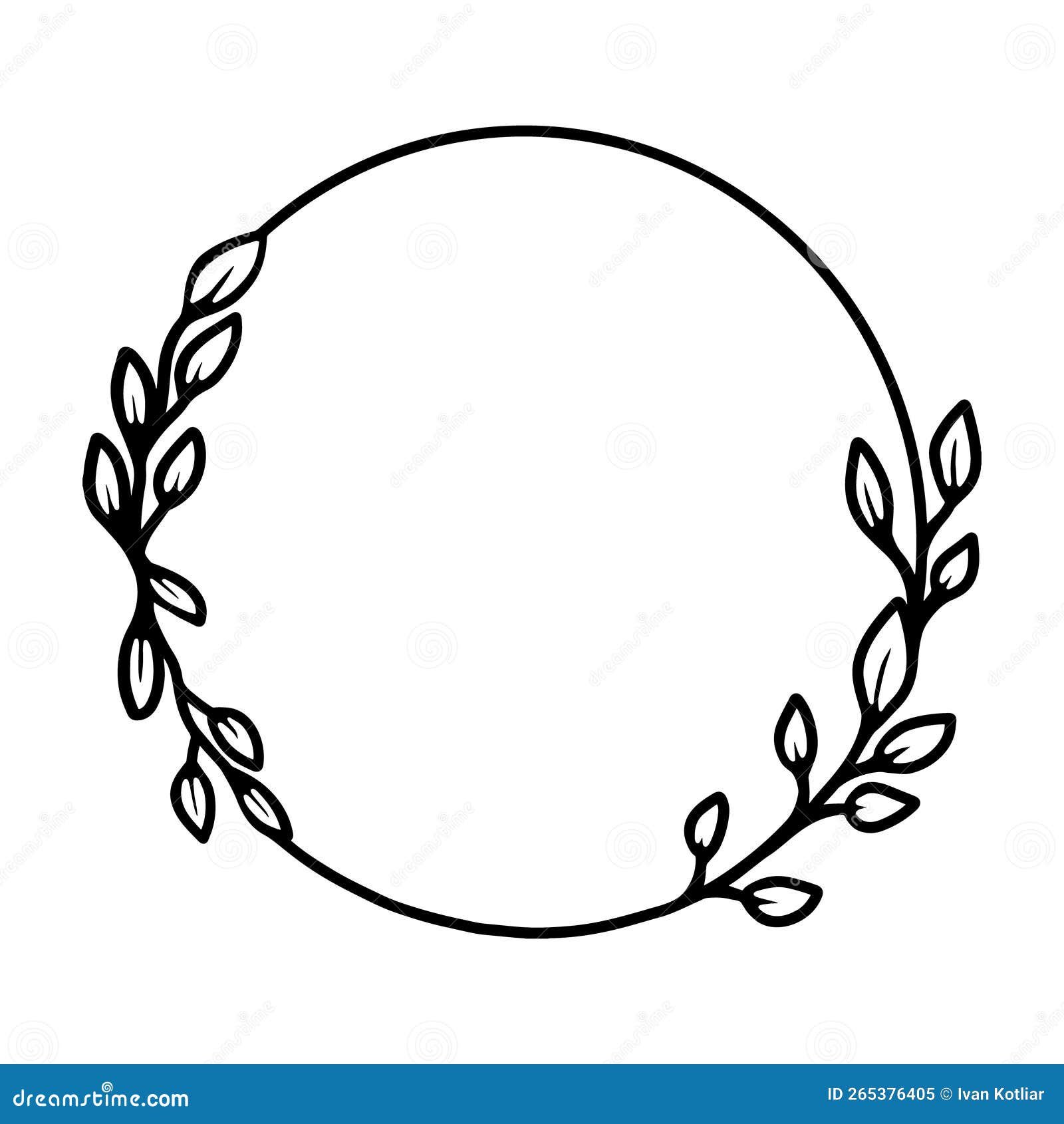 Hand Drawn Flourish Circle. Design Element for Decoration, Greeting ...