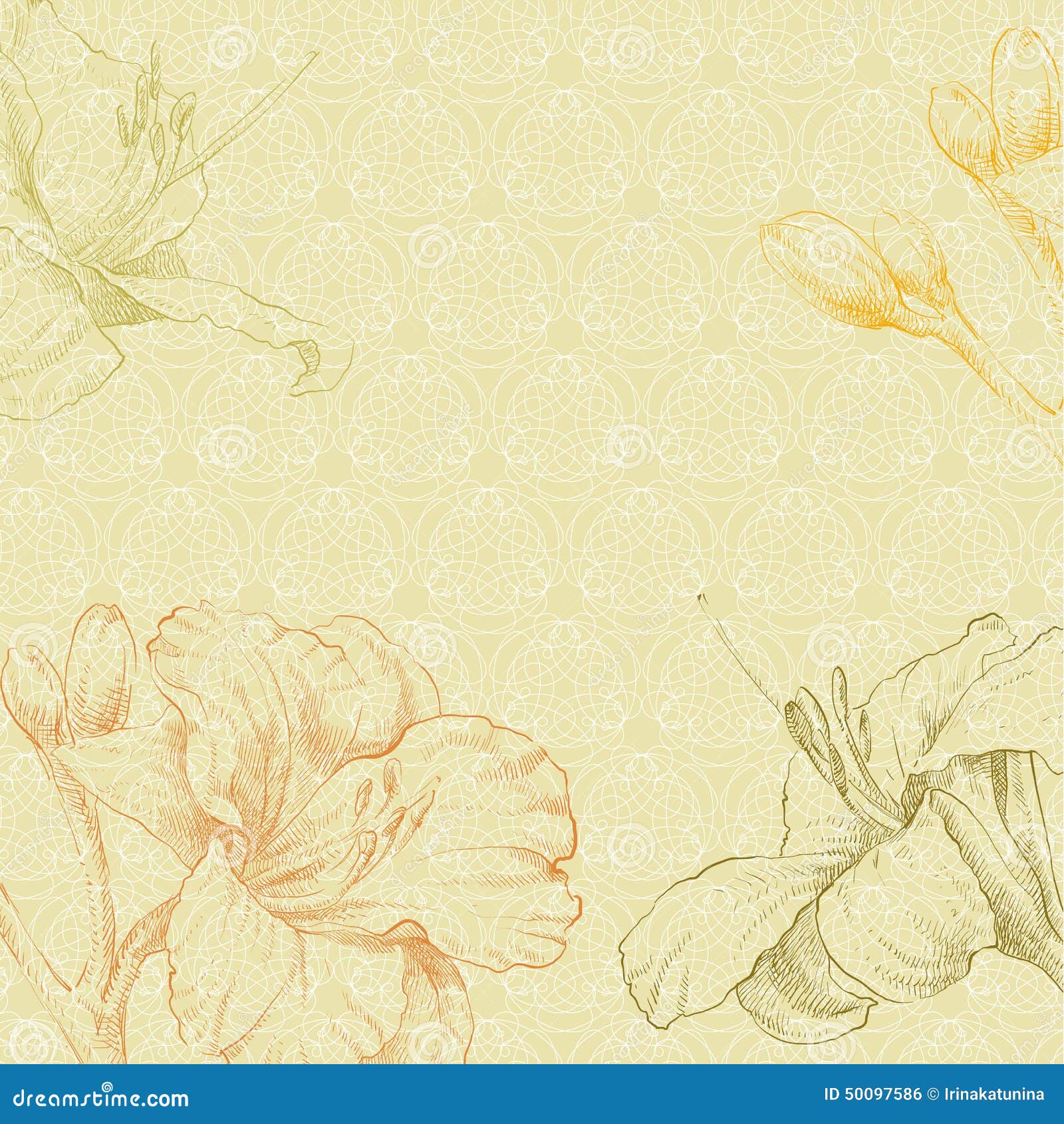 Hand drawn flower stock vector. Illustration of artistic - 50097586