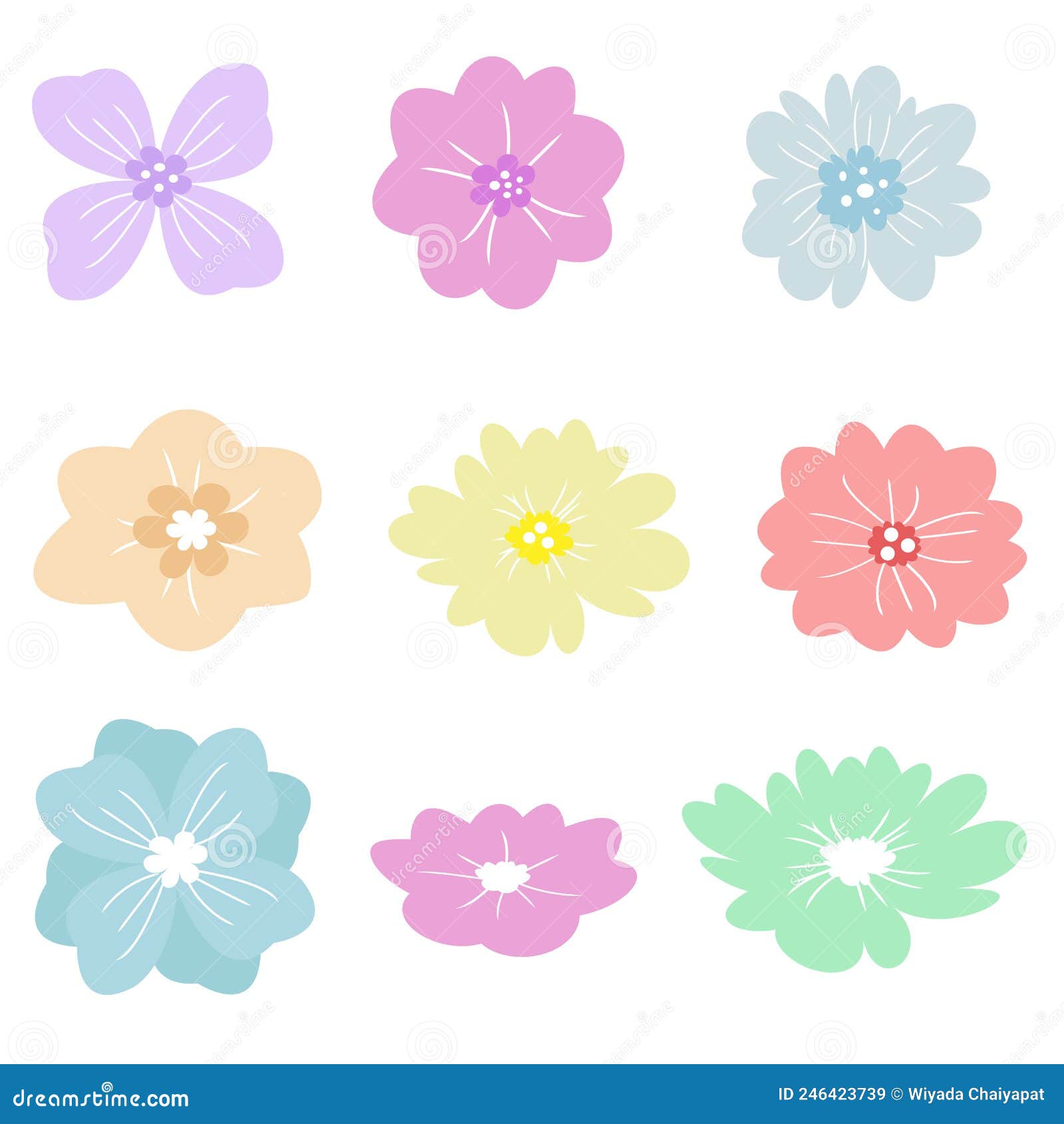 Hand Drawn Flower Line Drawing Stock Vector - Illustration of cartoon ...