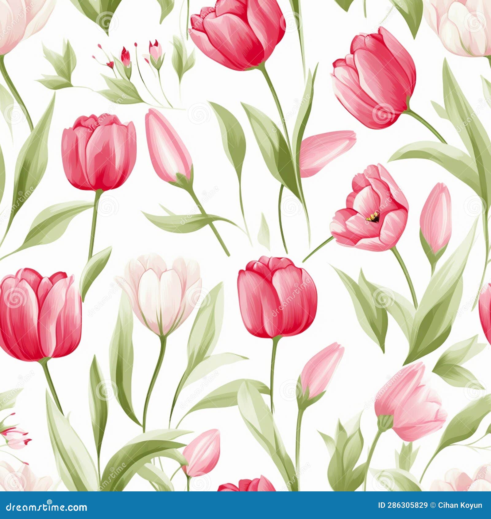 Hand-drawn Flower Pattern Art Stock Illustration - Illustration of ...