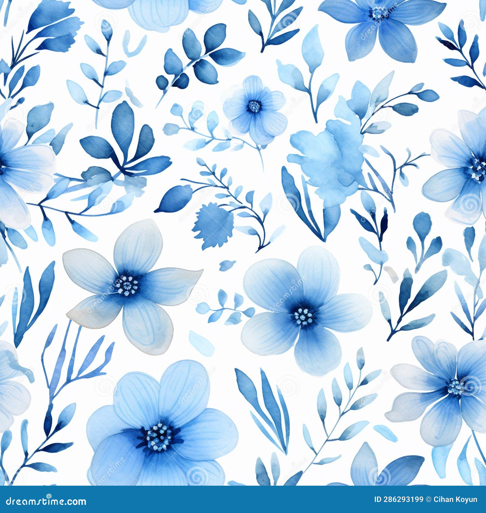 Hand-drawn Flower Pattern Art Stock Illustration - Illustration of ...