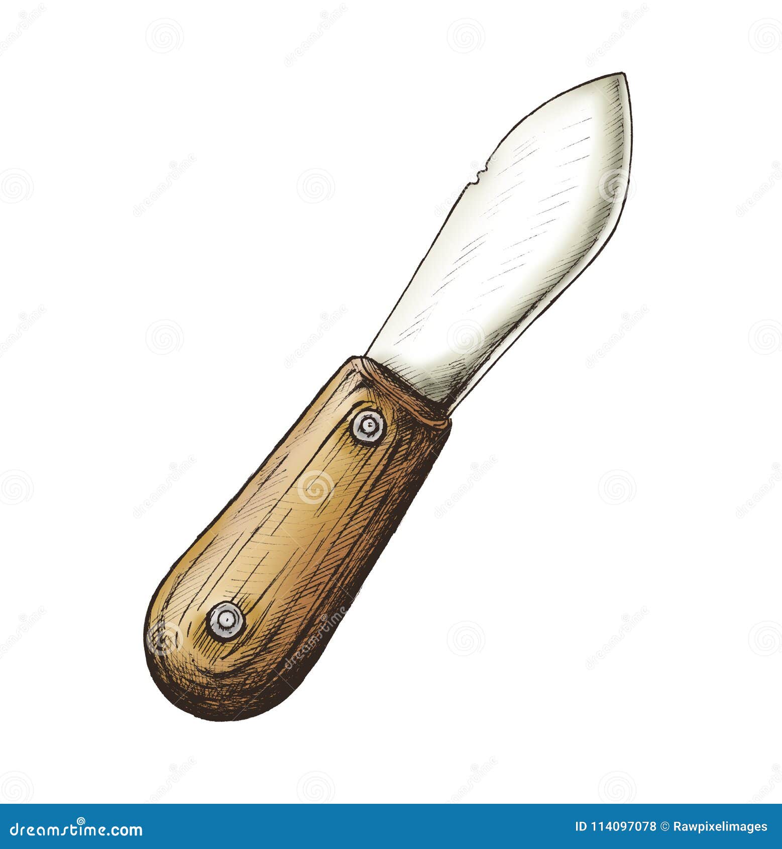 Hand Drawn Folding Knife Isolated Stock Photo - Image of hand ...