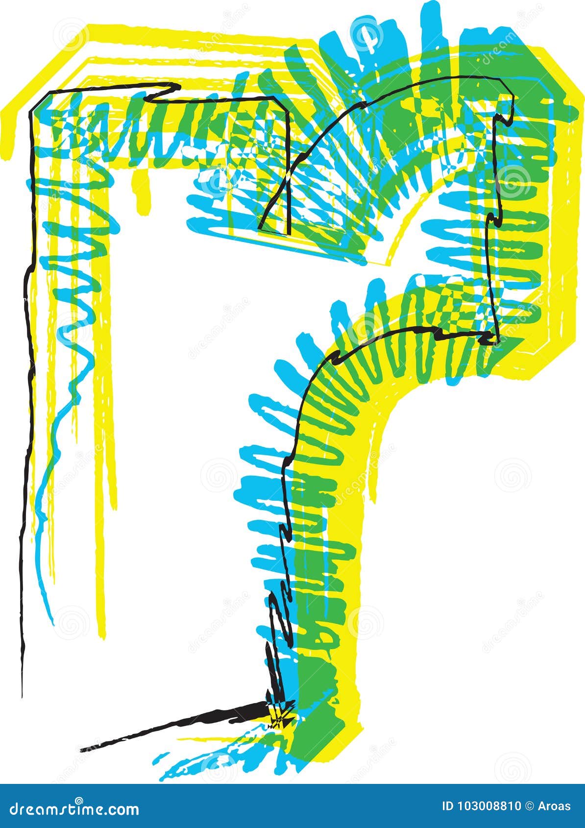 Hand drawn font. LETTER r stock vector. Illustration of school - 103008810