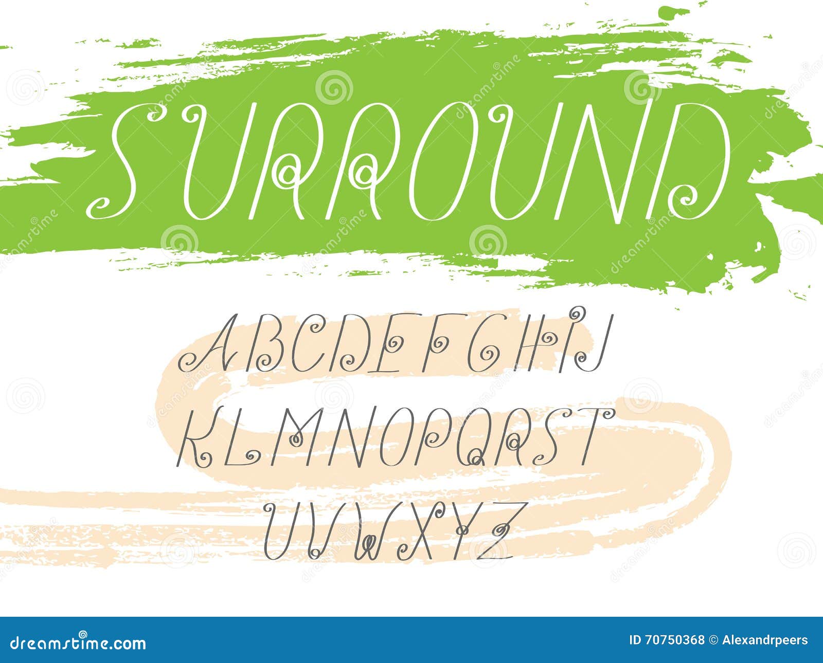 Hand drawn font stock vector. Illustration of sketch - 70750368