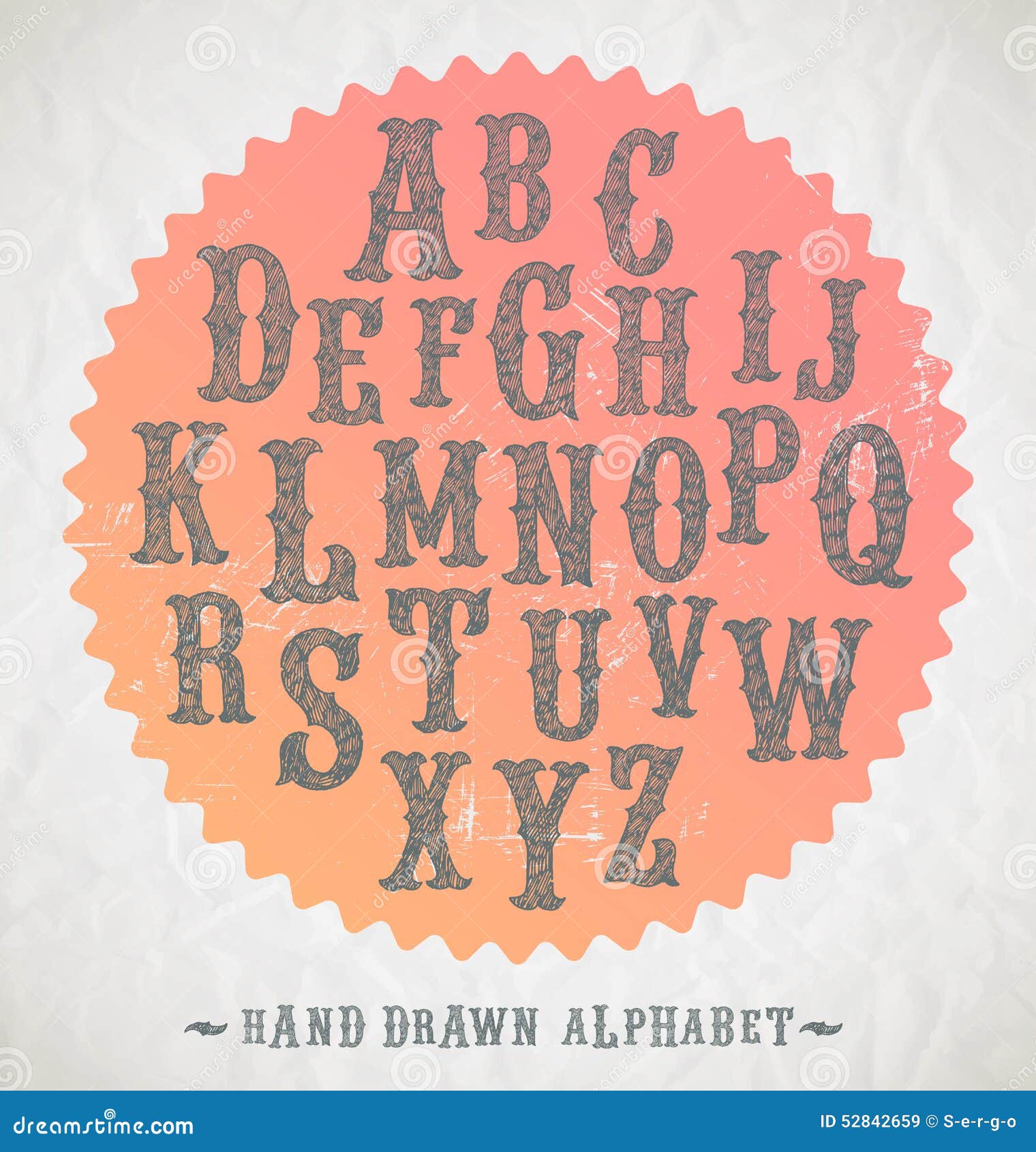 Hand drawn fonts stock vector. Illustration of handmade - 52842659