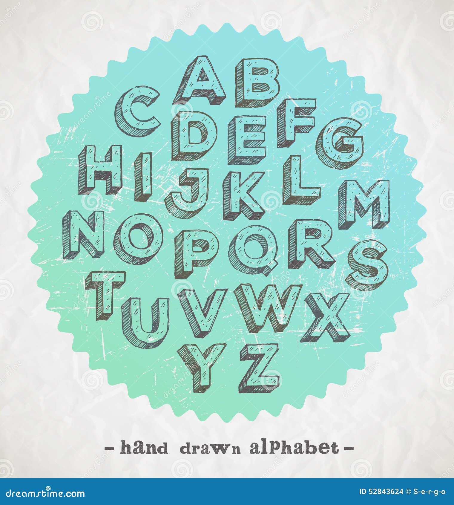 Hand drawn fonts stock vector. Illustration of sign, handmade - 52843624