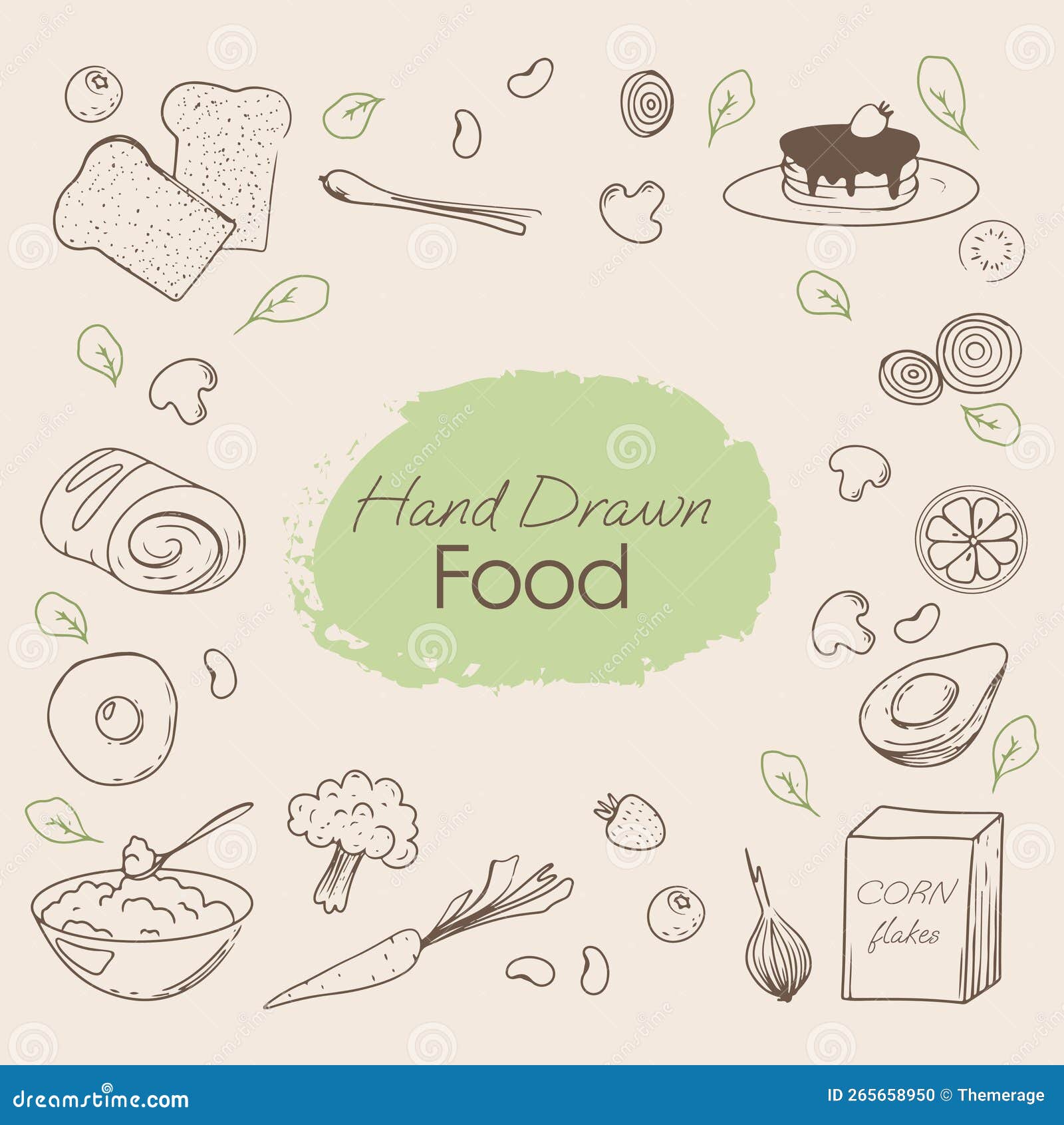 Hand Drawn Food Collection in Illustration and Vector Stock Vector ...