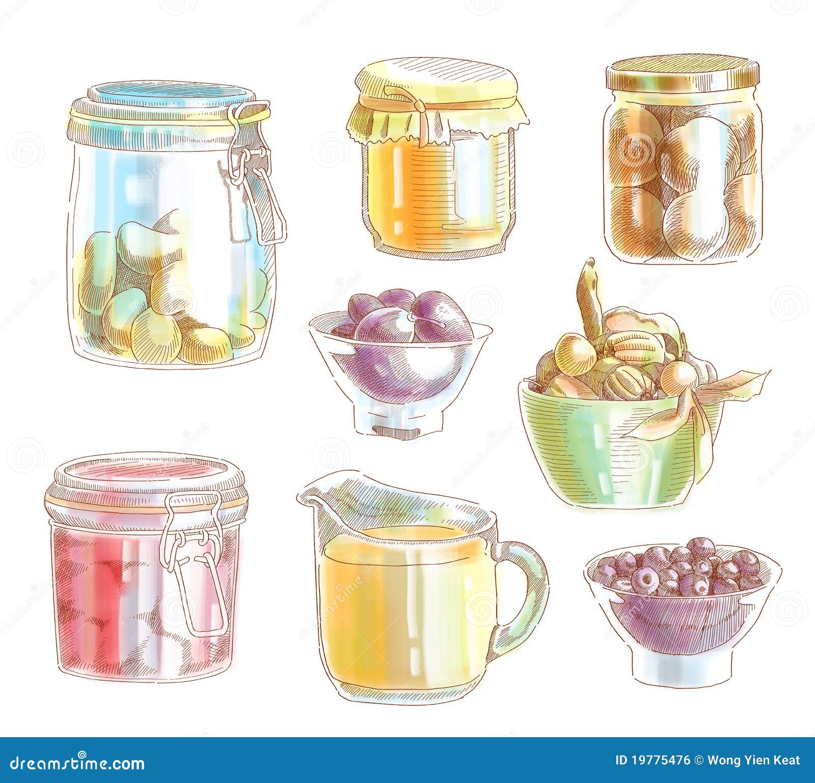 Hand Drawn Food Ingredient stock vector. Illustration of ingredient ...