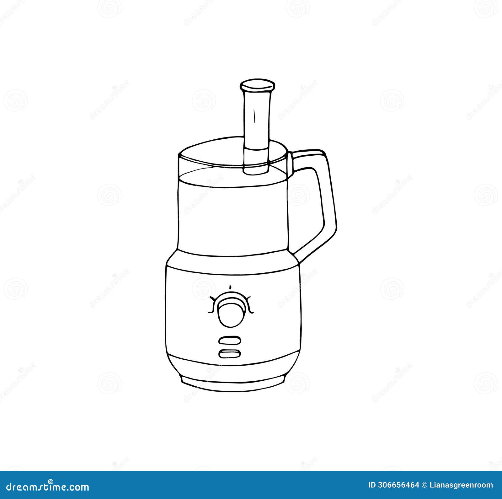 Hand-drawn Food Processor. Kitchen Appliances Stock Vector ...